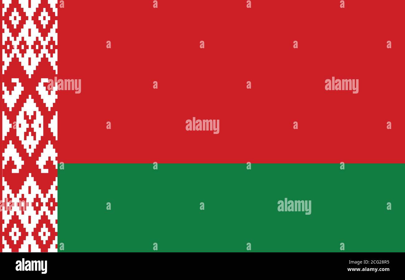 Belarus flag vector graphic. Rectangle Belarusian flag illustration ...