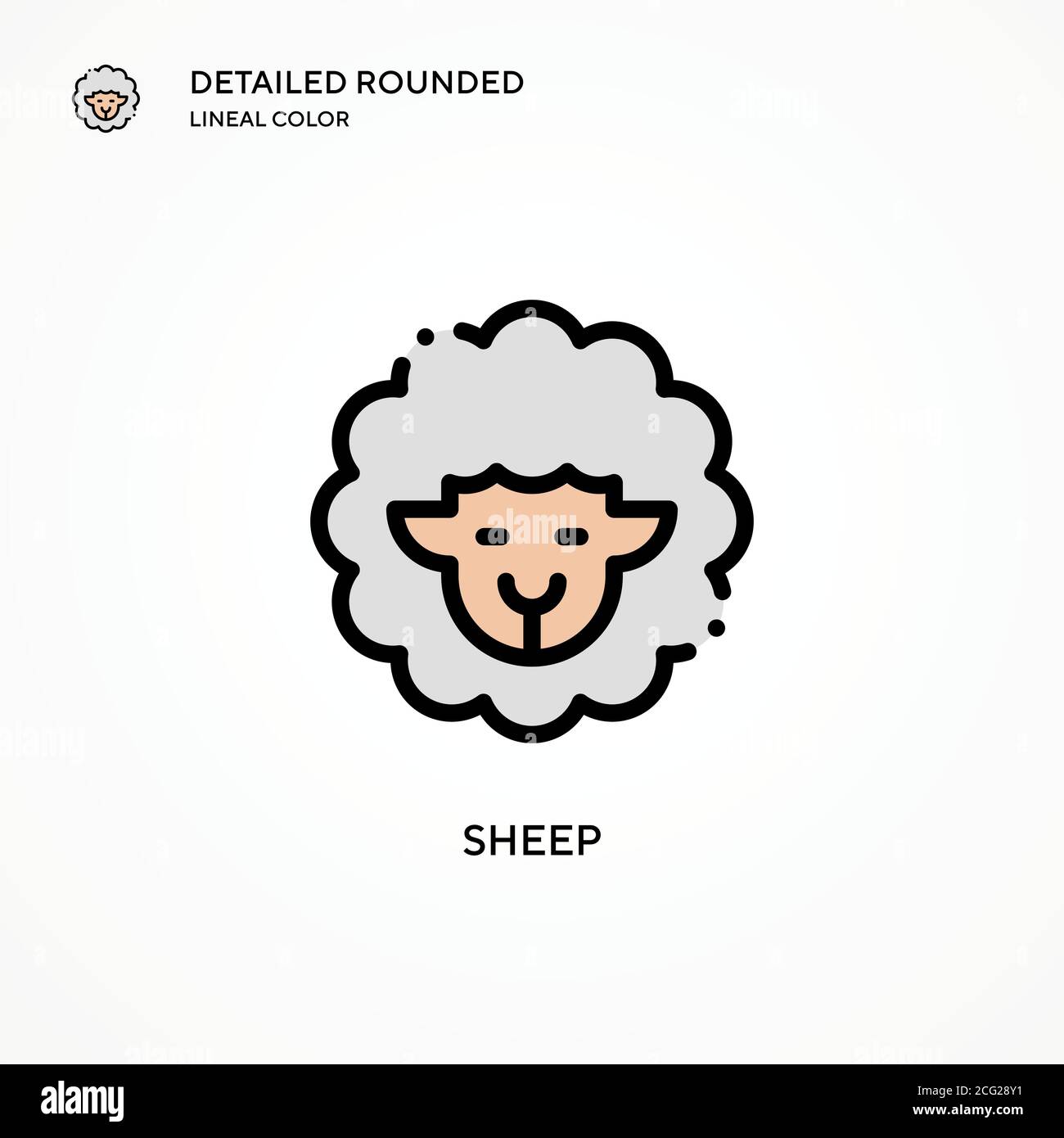 Grazing herd of sheep Cut Out Stock Images & Pictures - Alamy