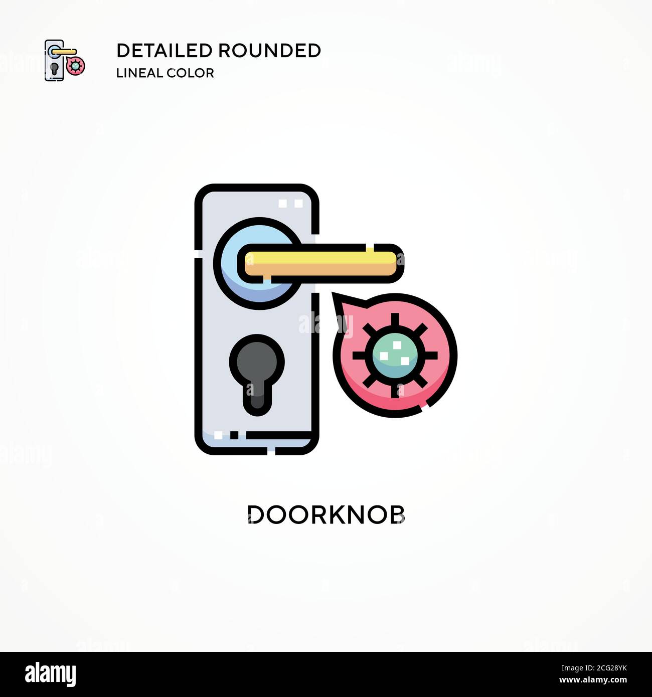 Doorknob vector icon. Modern vector illustration concepts. Easy to edit ...