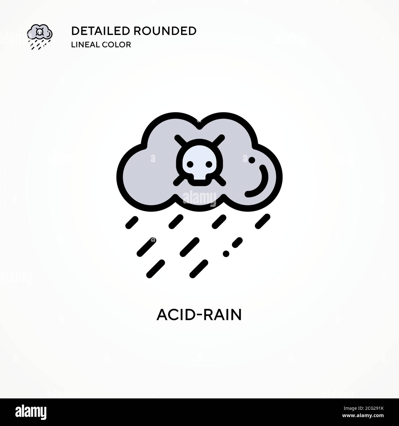 Acid-rain vector icon. Modern vector illustration concepts. Easy to ...