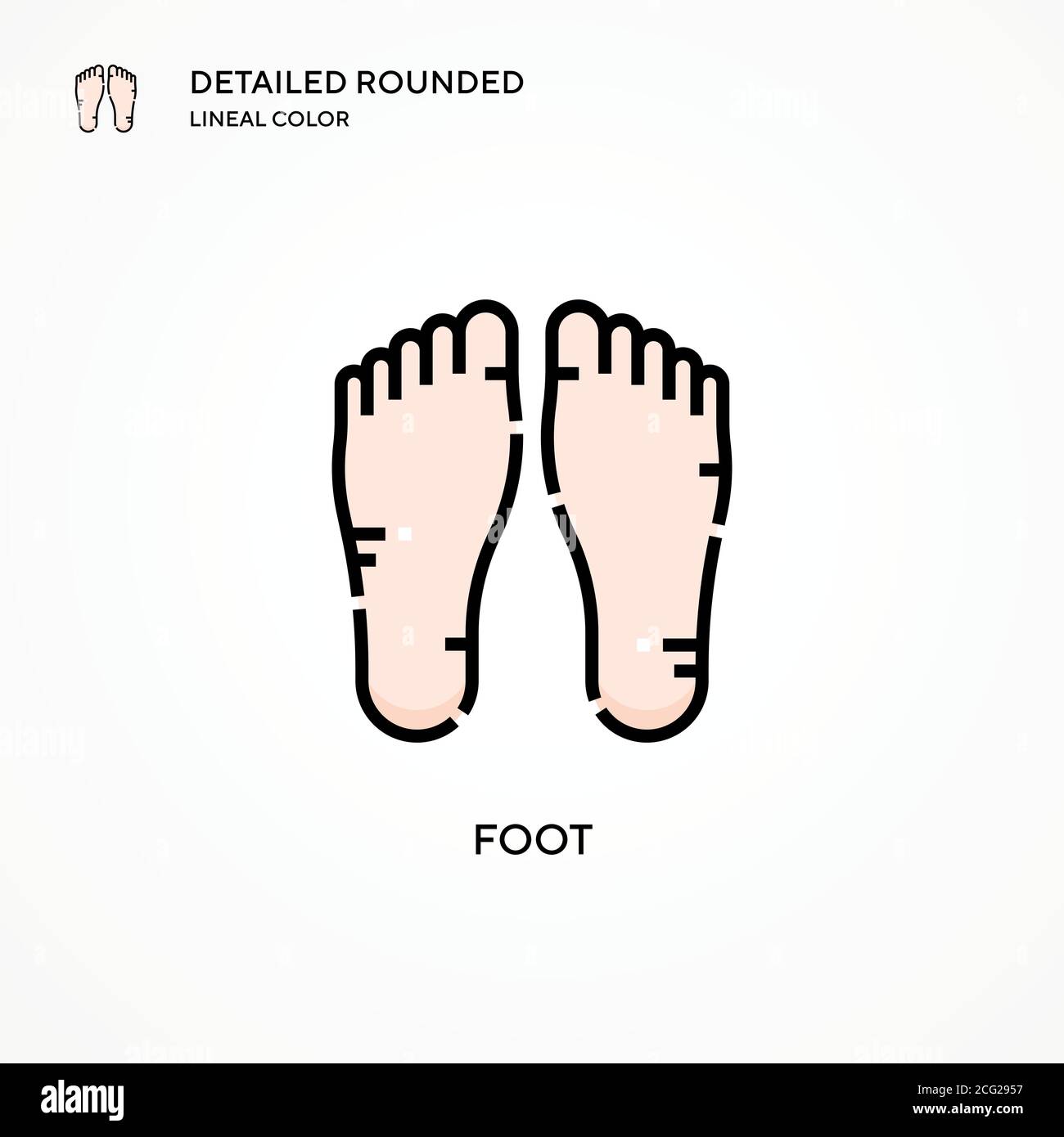 Foot vector icon. Modern vector illustration concepts. Easy to edit and ...