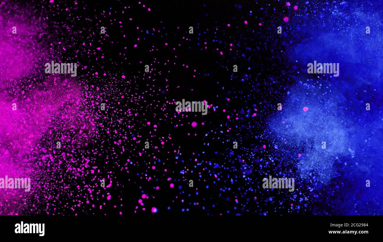 Abstract glittering powder background in neon lights Stock Photo - Alamy