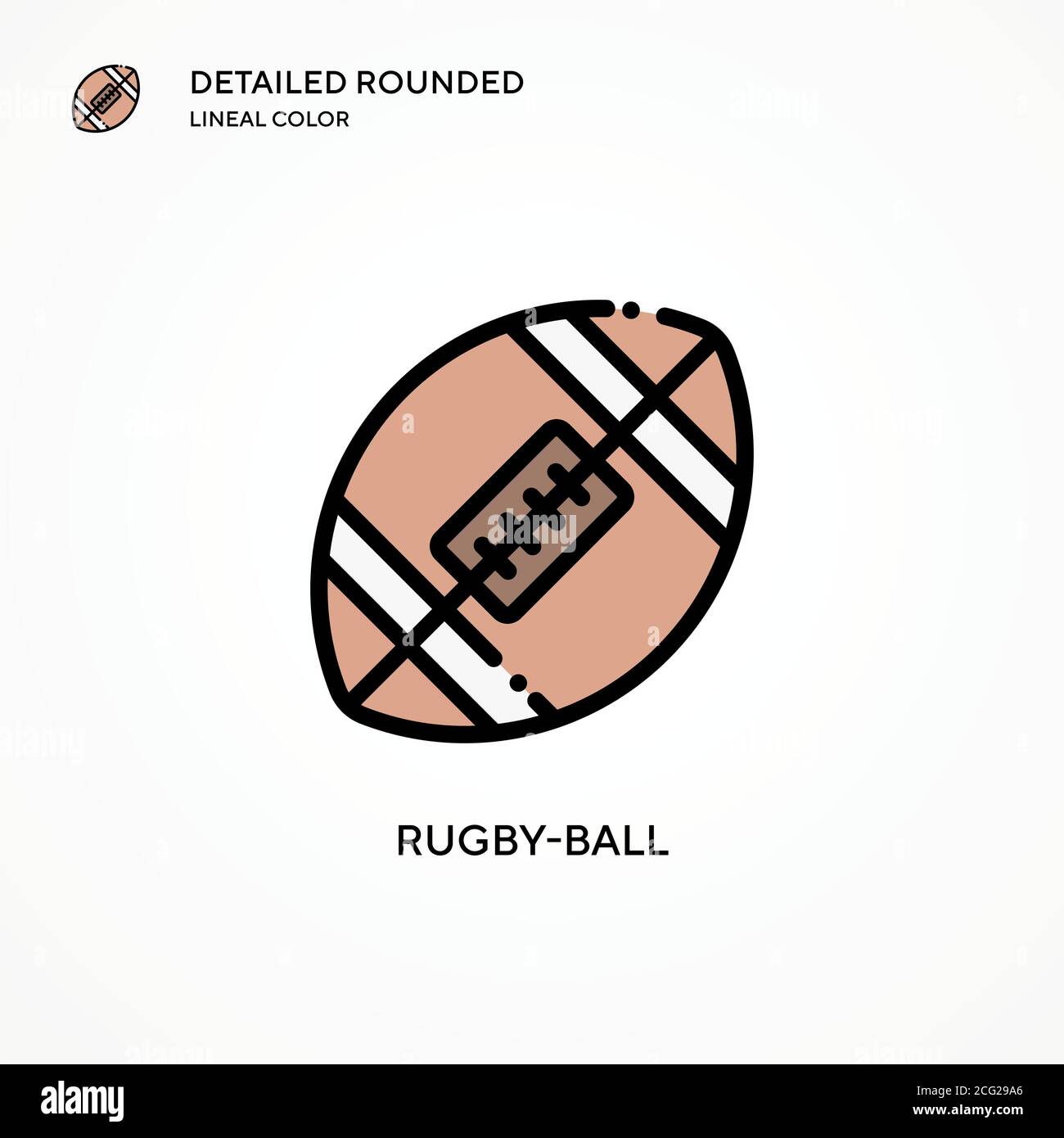 Rugby-ball vector icon. Modern vector illustration concepts. Easy to ...