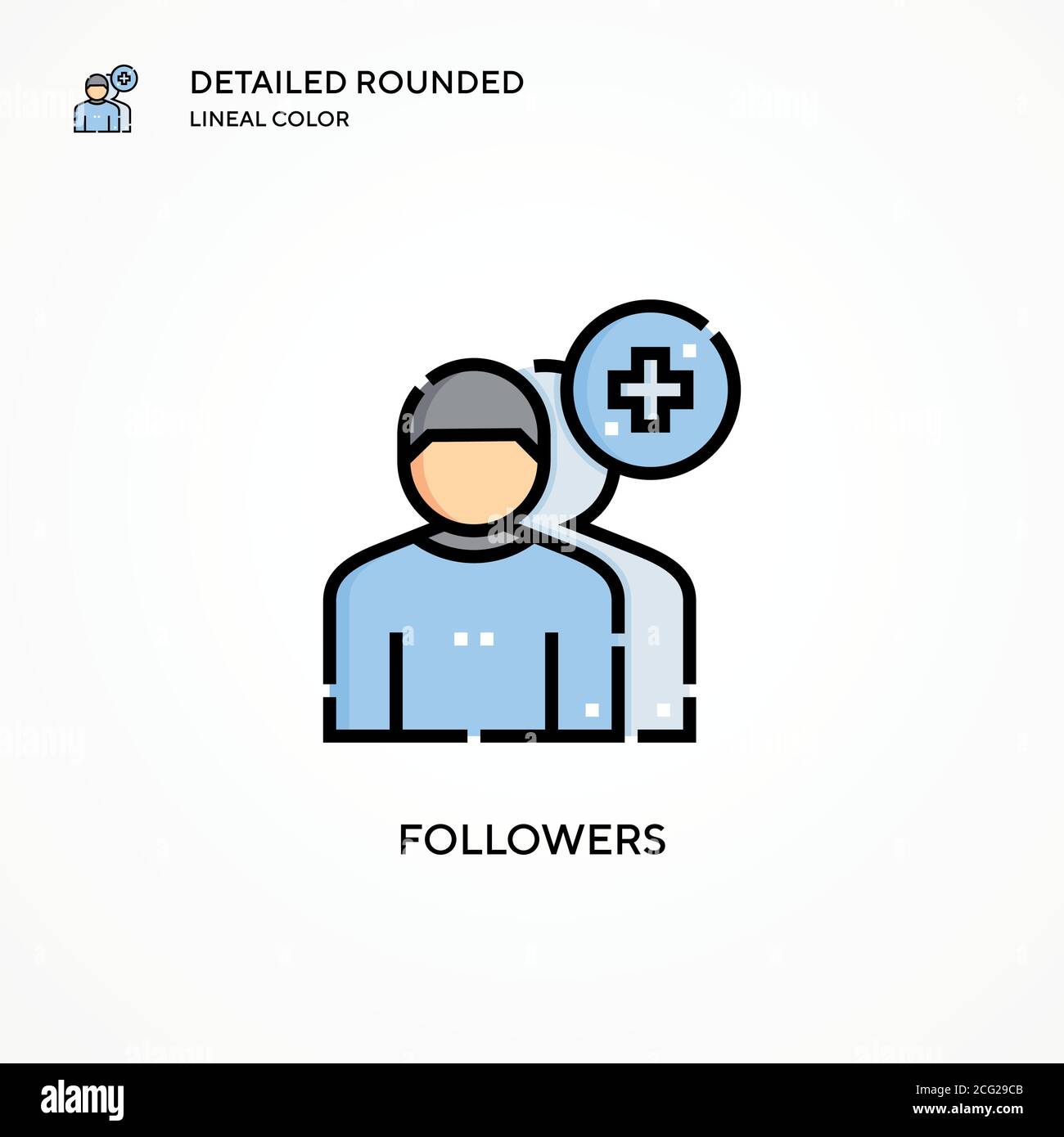 Followers vector icon. Modern vector illustration concepts. Easy to ...