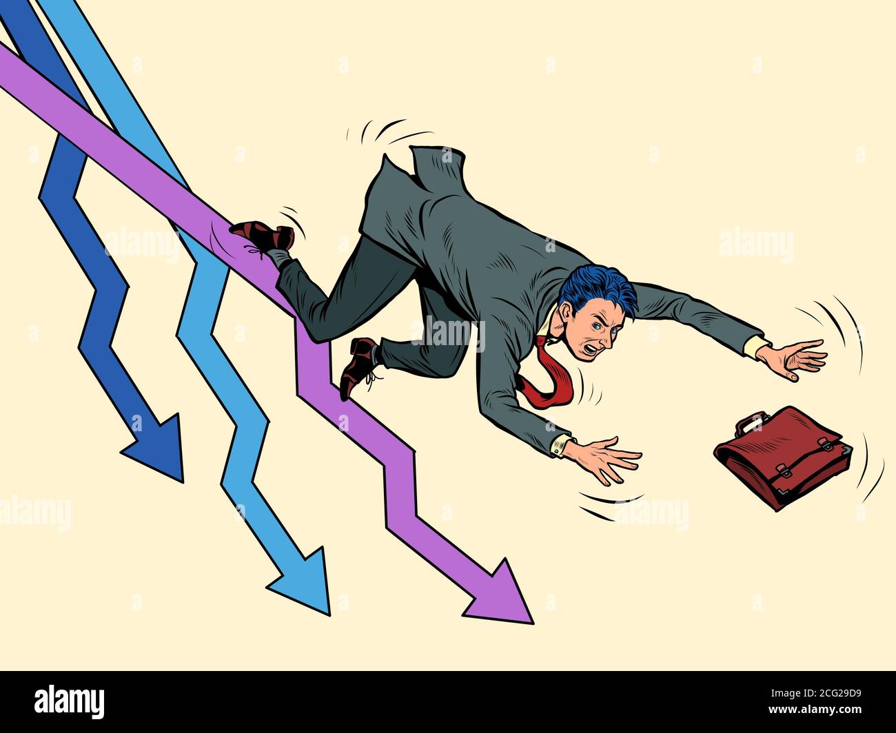 Stock market drop cartoon hi-res stock photography and images - Alamy