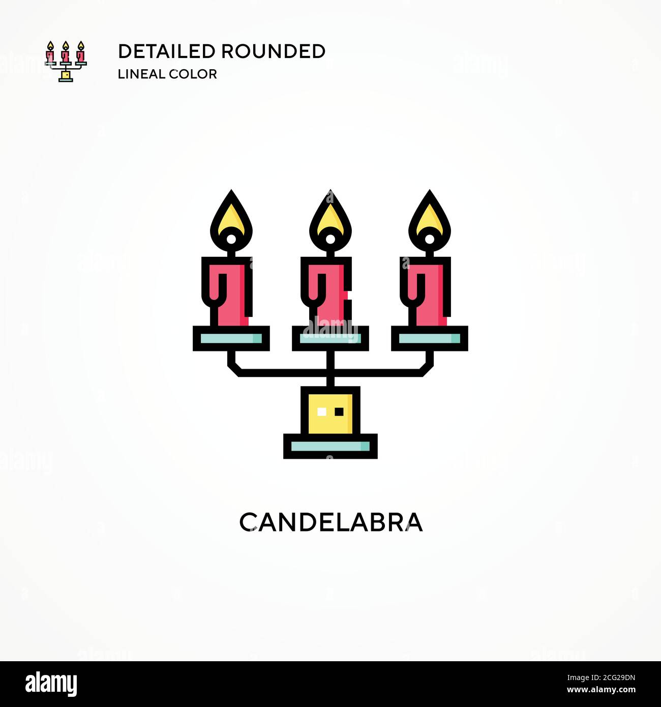 Candelabra vector icon. Modern vector illustration concepts. Easy to ...