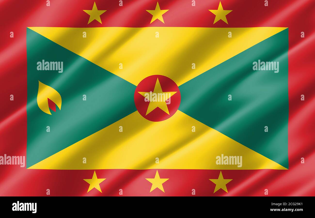 Wavy grenadian flag hi-res stock photography and images - Alamy