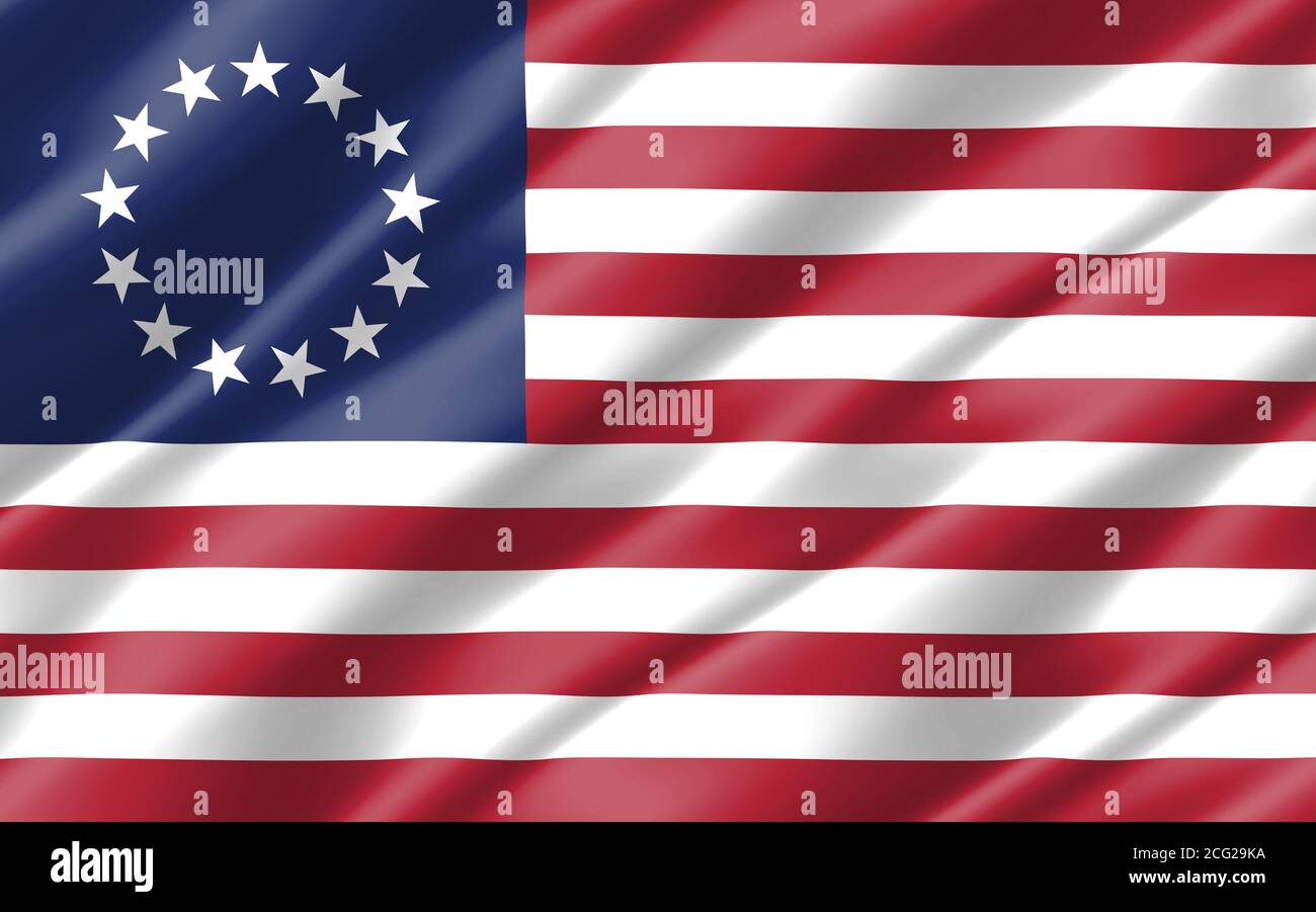 Silk wavy flag of United States graphic. Wavy American flag ...