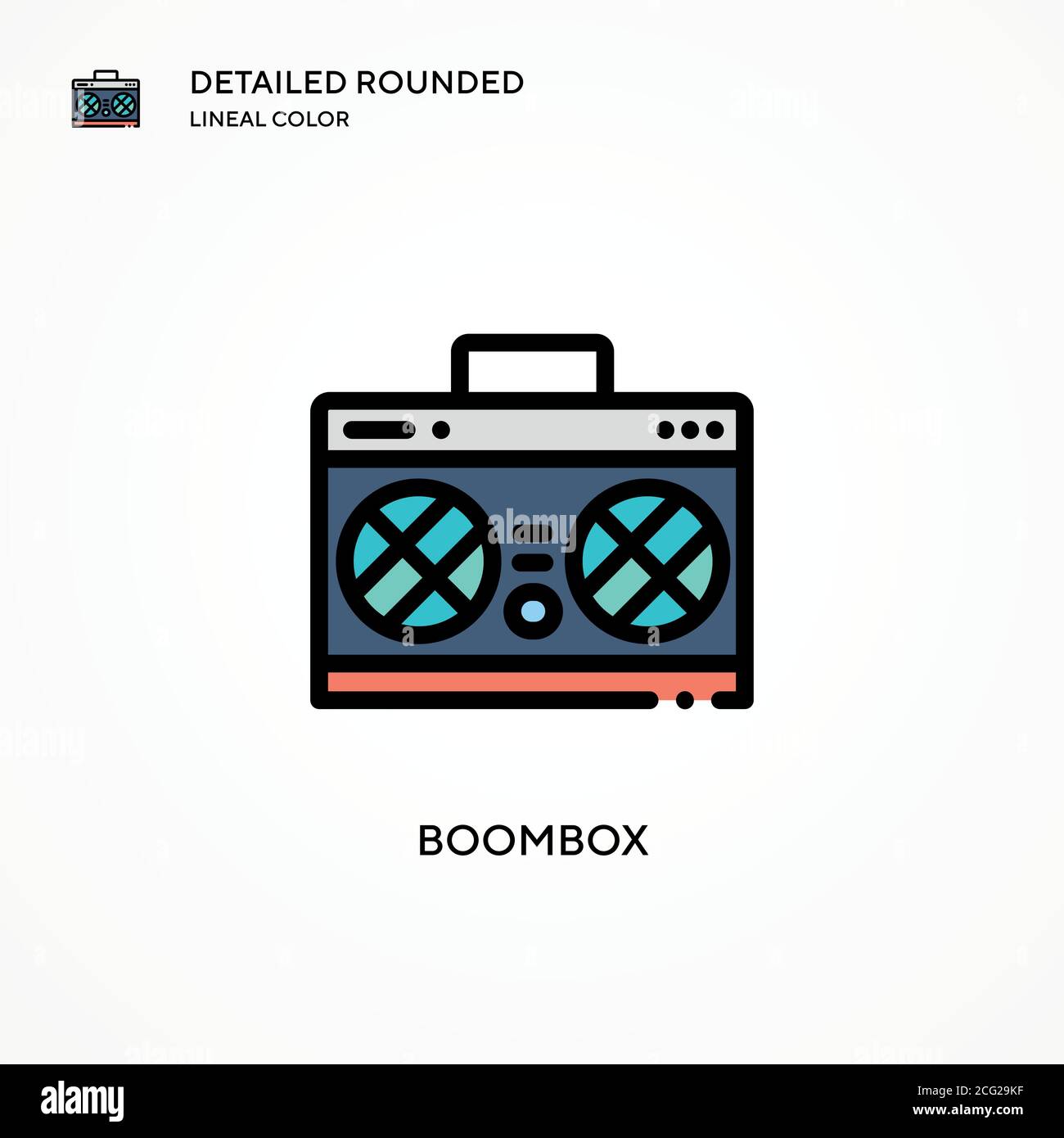 Boombox vector icon. Modern vector illustration concepts. Easy to edit ...