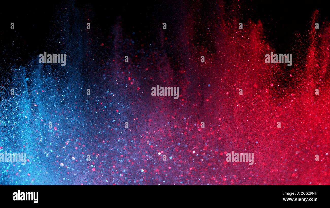 Abstract glittering powder background in neon lights Stock Photo - Alamy