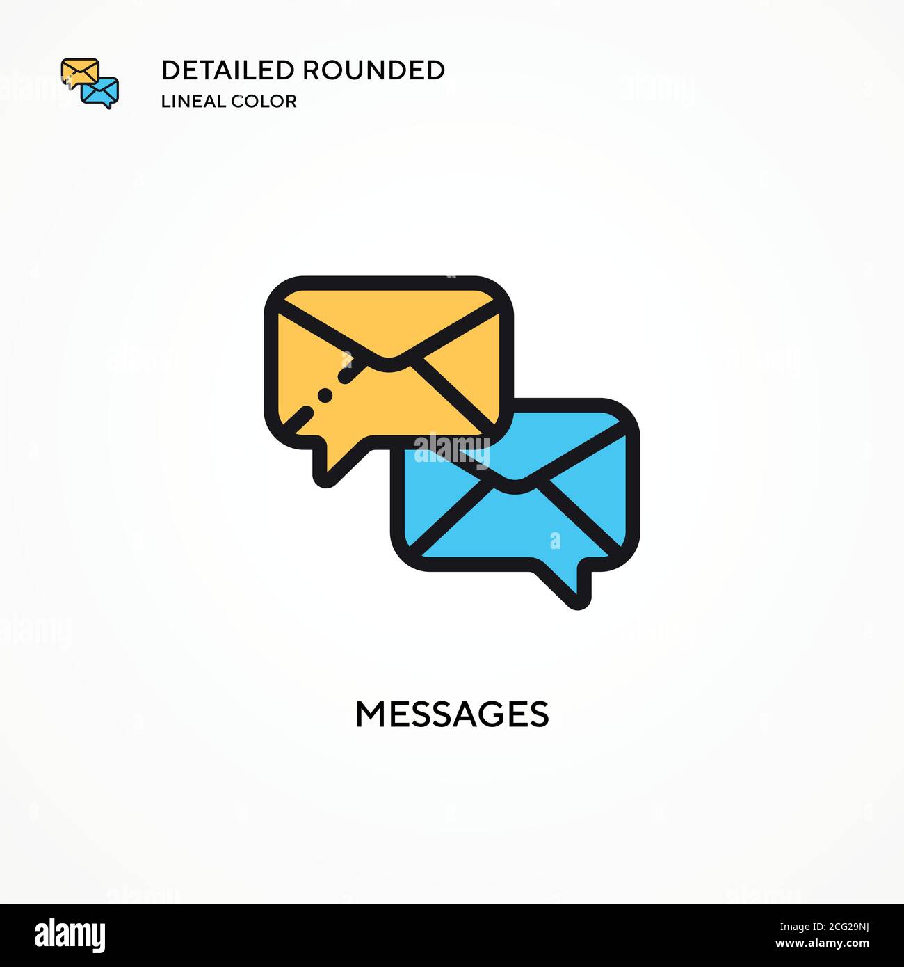 Messages vector icon. Modern vector illustration concepts. Easy to edit ...