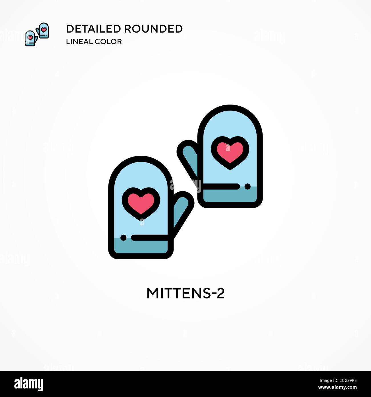 Mittens-2 vector icon. Modern vector illustration concepts. Easy to ...