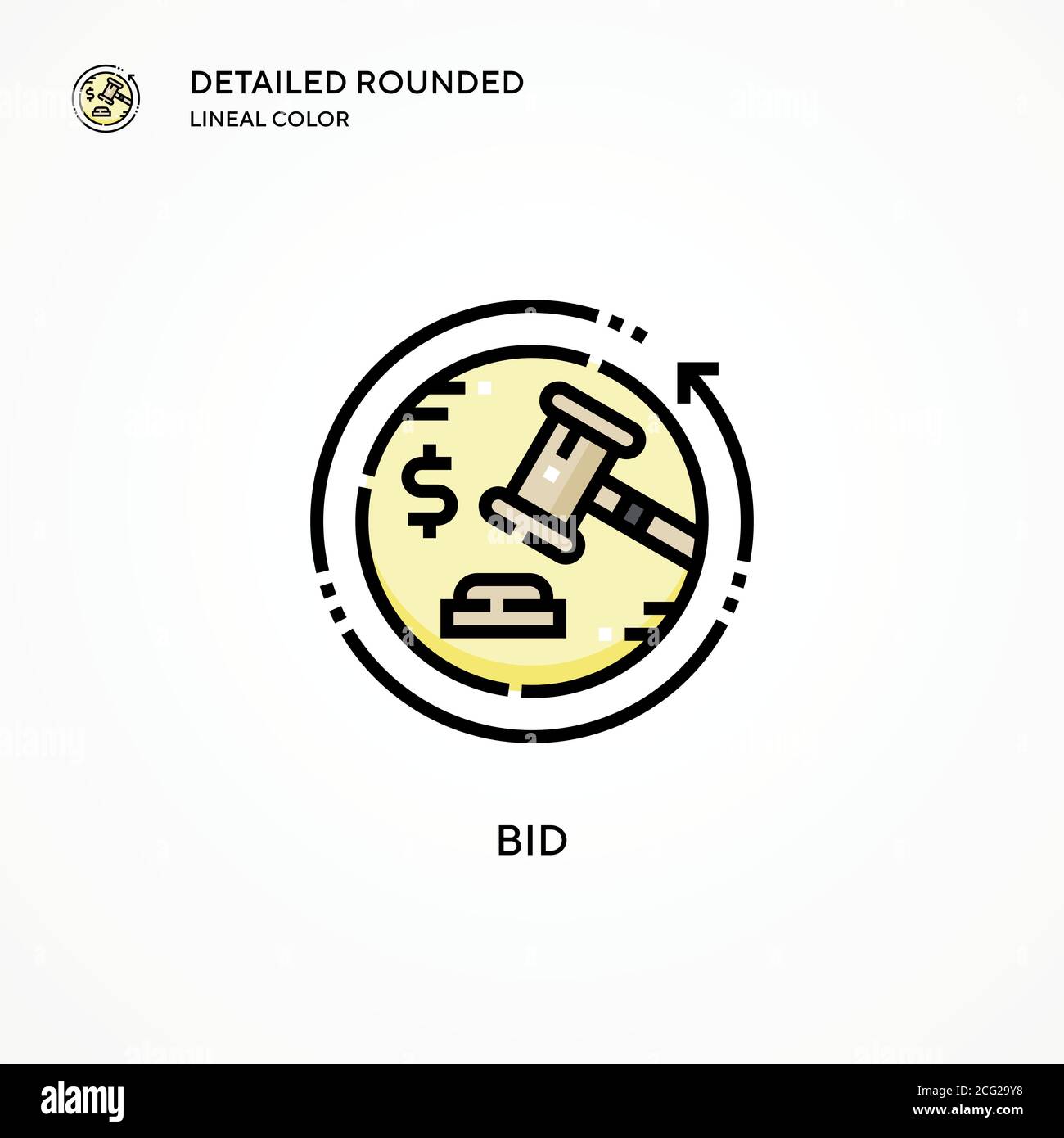 Bid vector icon. Modern vector illustration concepts. Easy to edit and ...