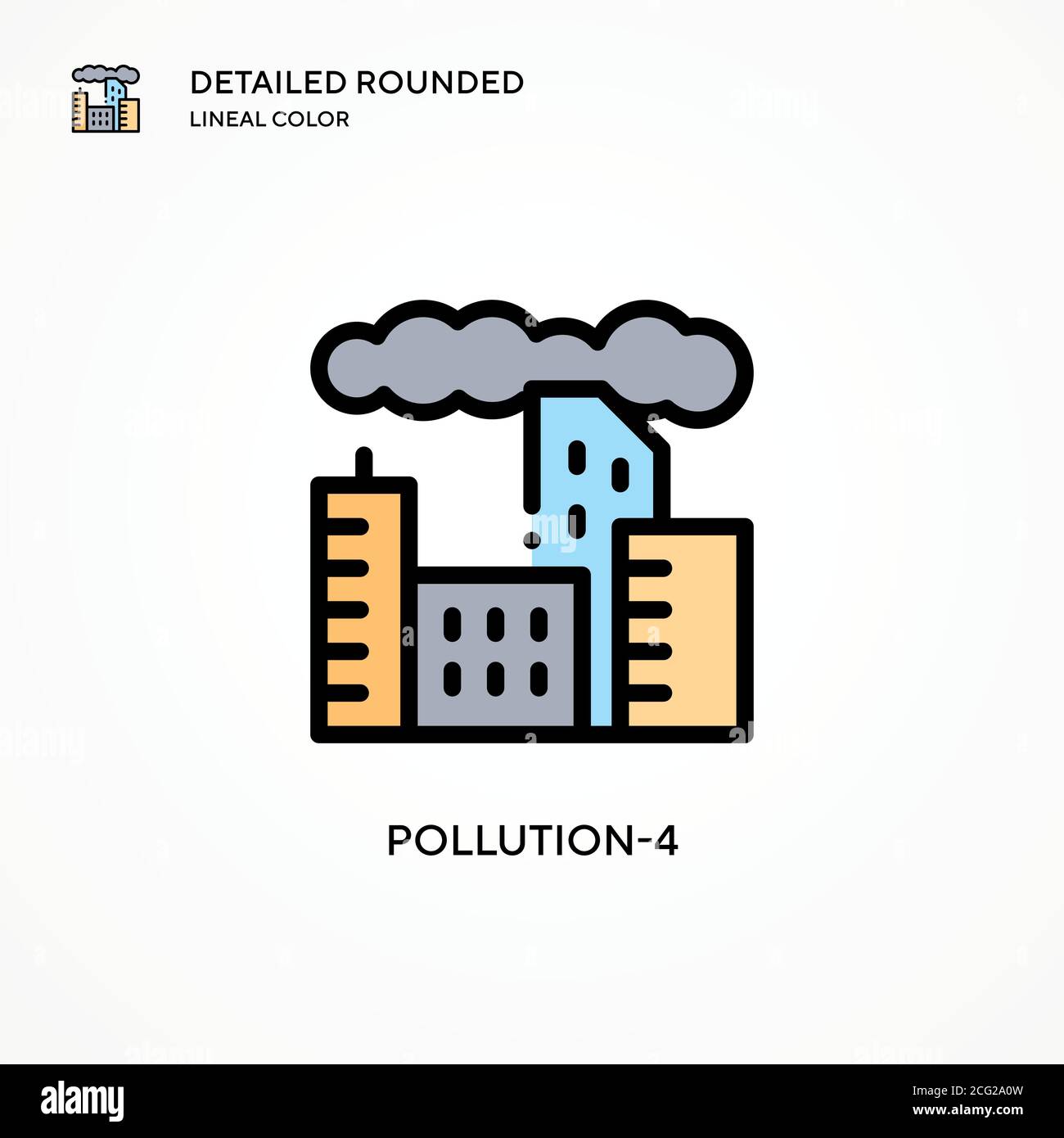 Pollution-4 vector icon. Modern vector illustration concepts. Easy to ...