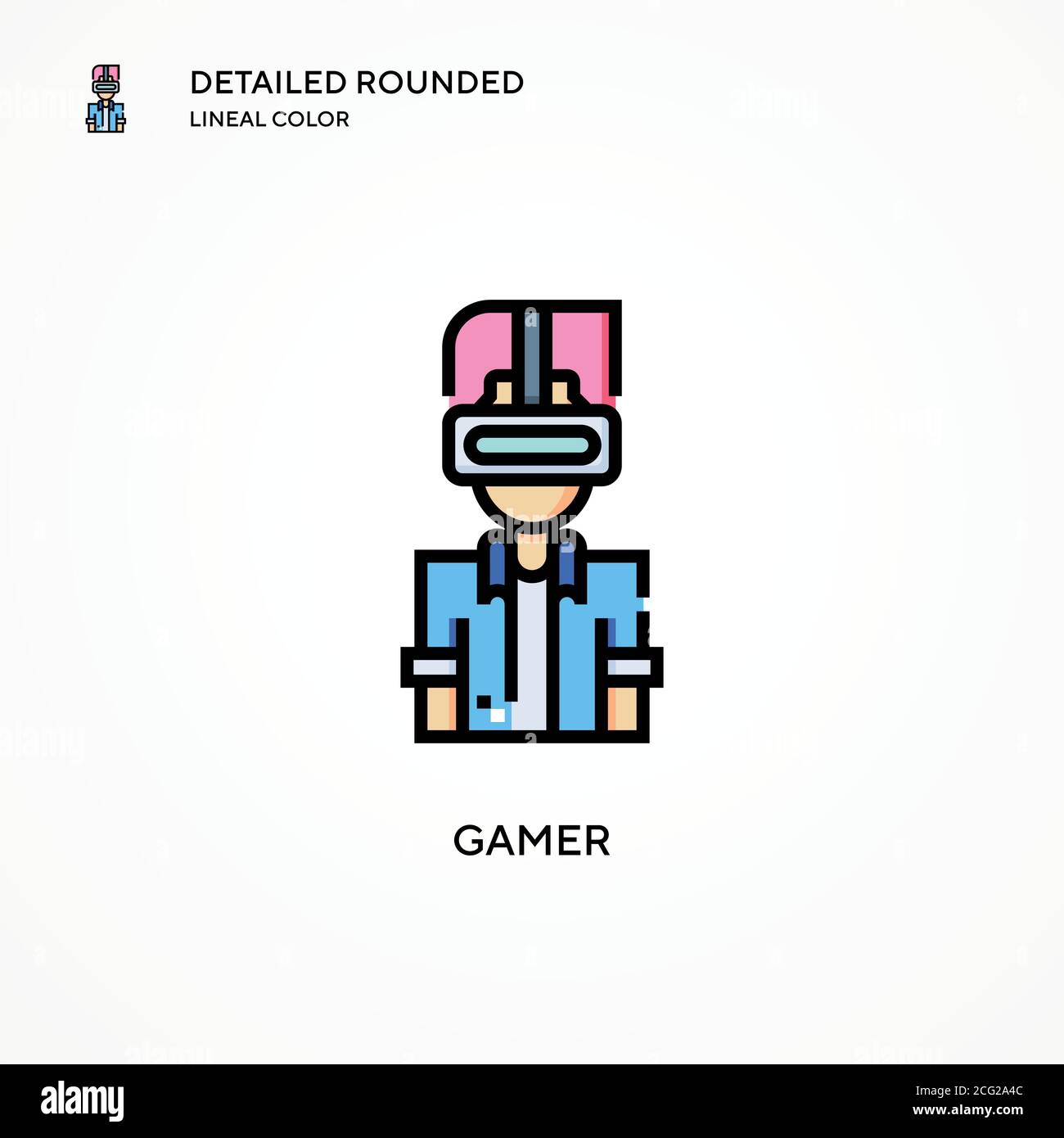 Gamer vector icon. Modern vector illustration concepts. Easy to edit ...