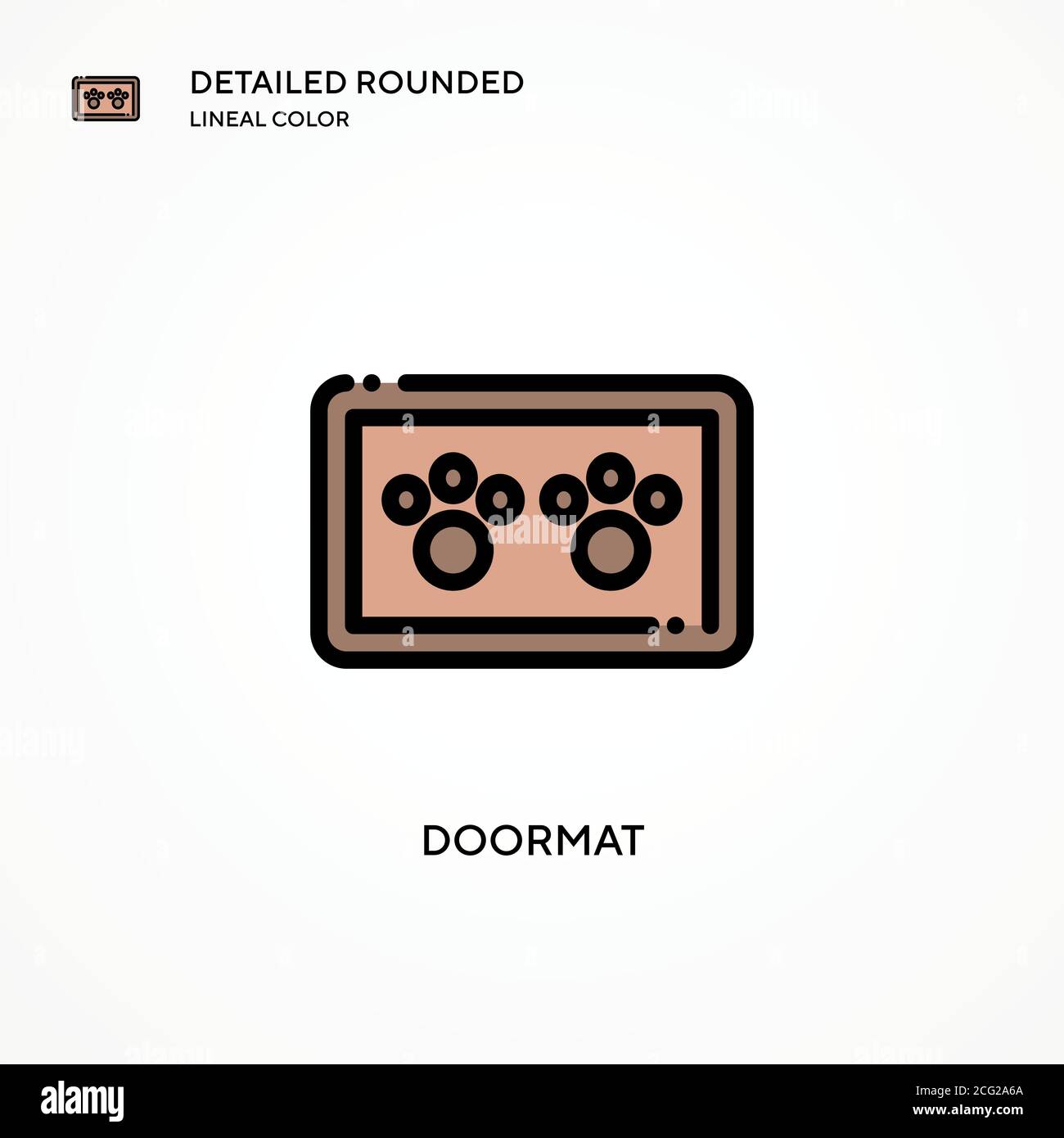 Doormat vector icon. Modern vector illustration concepts. Easy to edit ...