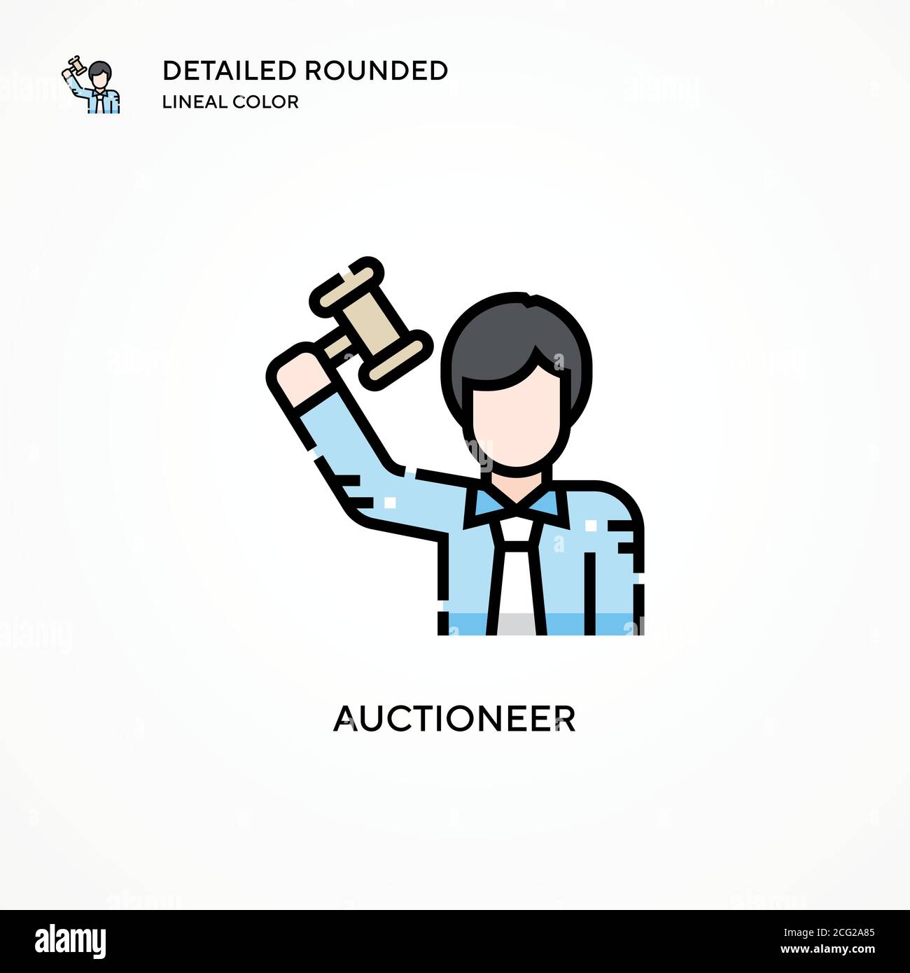 Auctioneer vector icon. Modern vector illustration concepts. Easy to ...