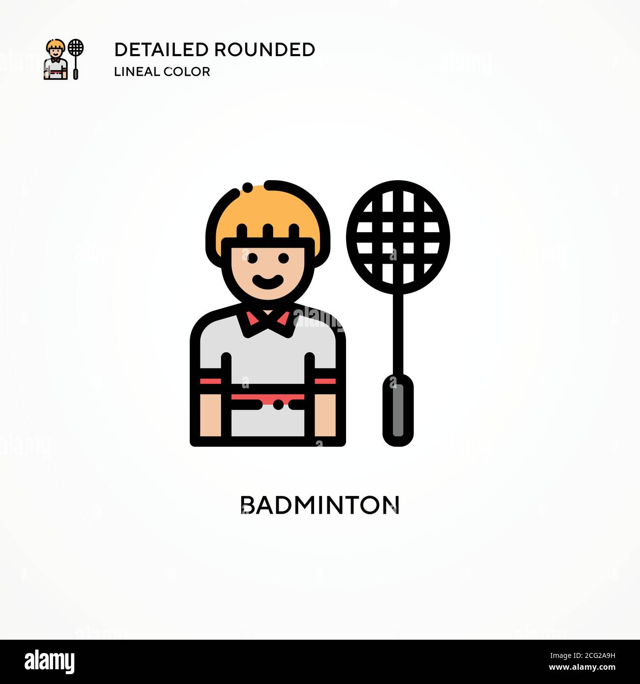 Badminton vector icon. Modern vector illustration concepts. Easy to ...