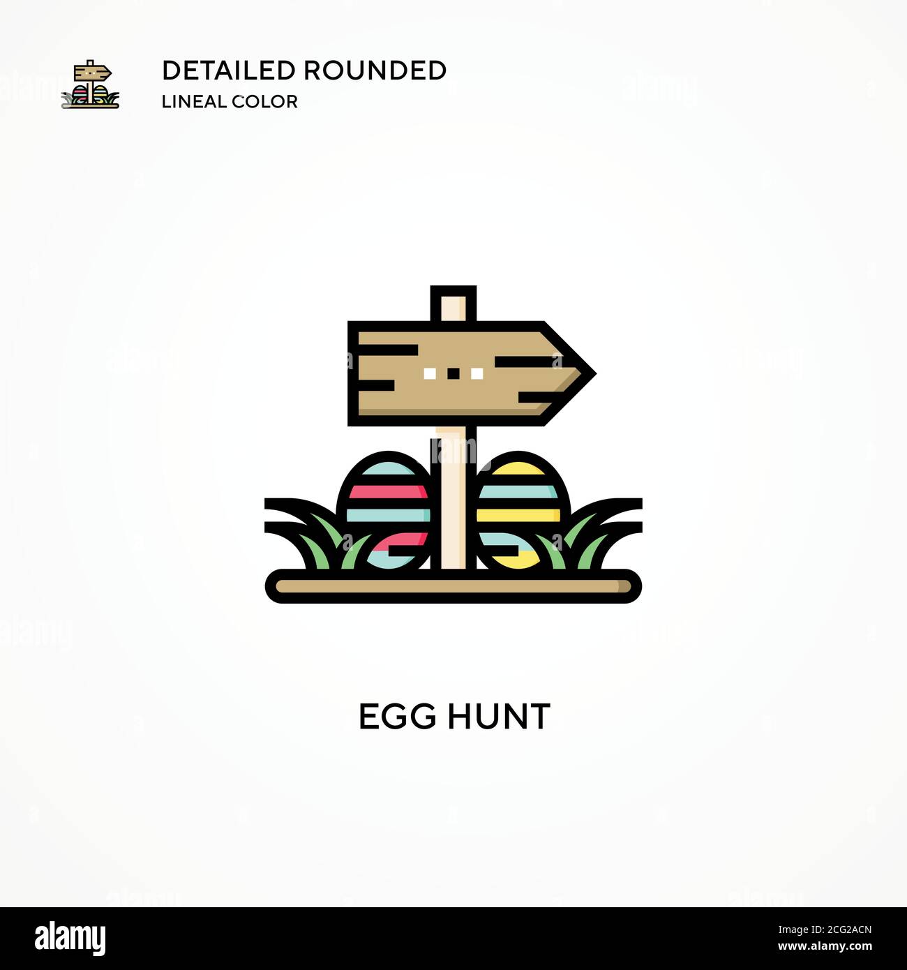 Egg hunt vector icon. Modern vector illustration concepts. Easy to edit ...