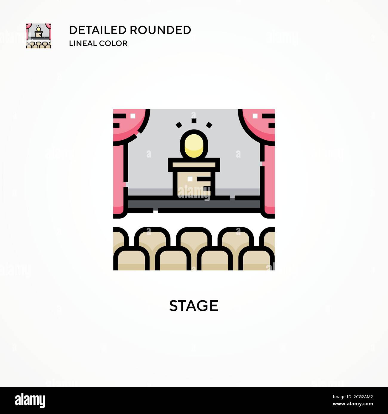 Stage vector icon. Modern vector illustration concepts. Easy to edit ...