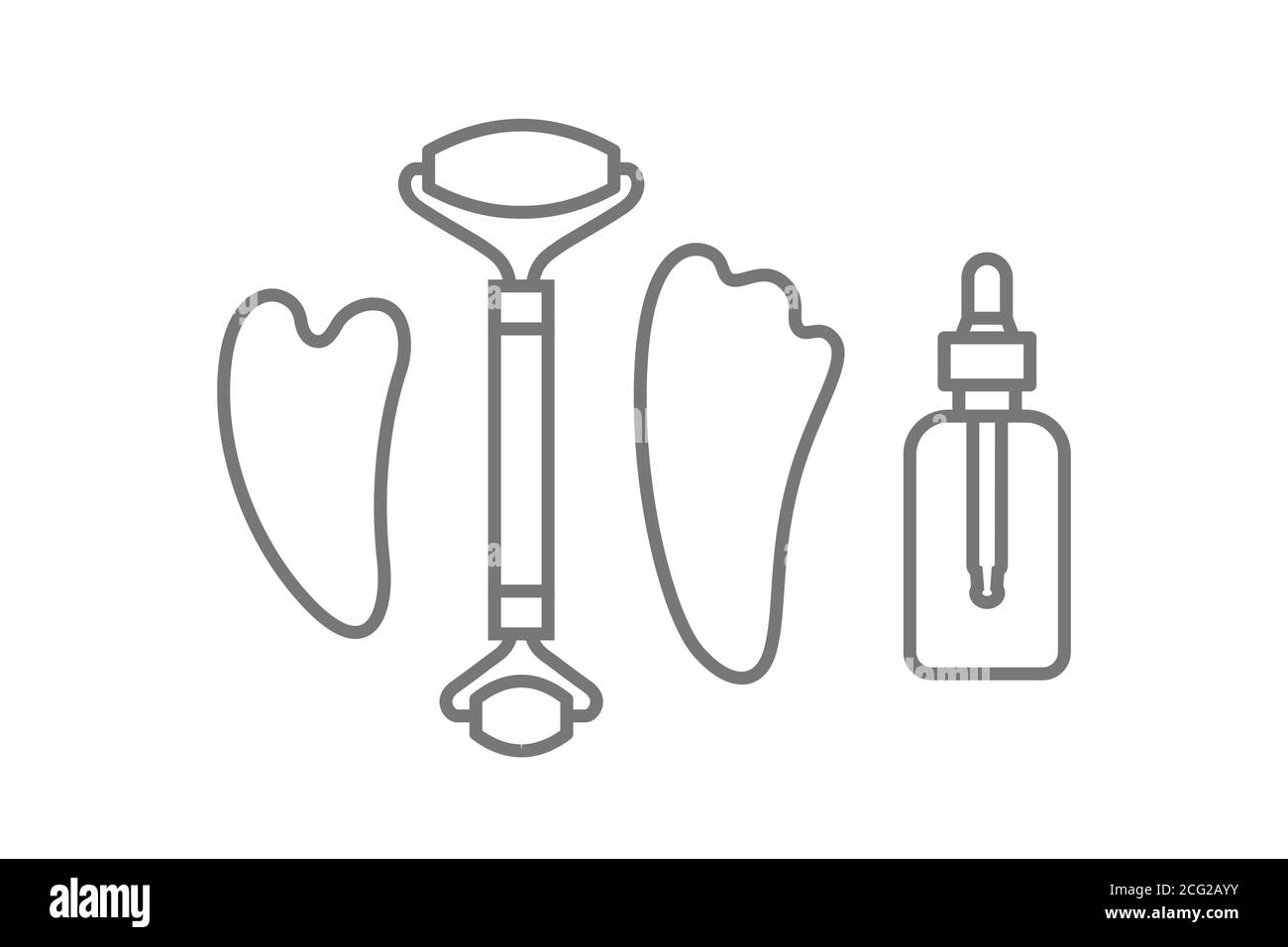 Quartz roller face massage Stock Vector Images - Alamy