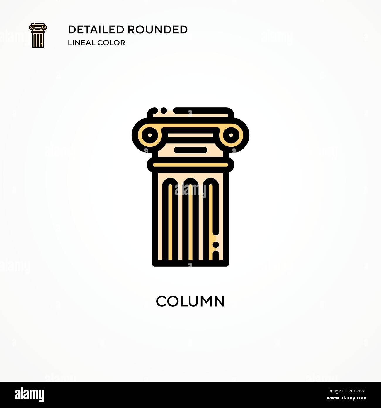 Column vector icon. Modern vector illustration concepts. Easy to edit ...