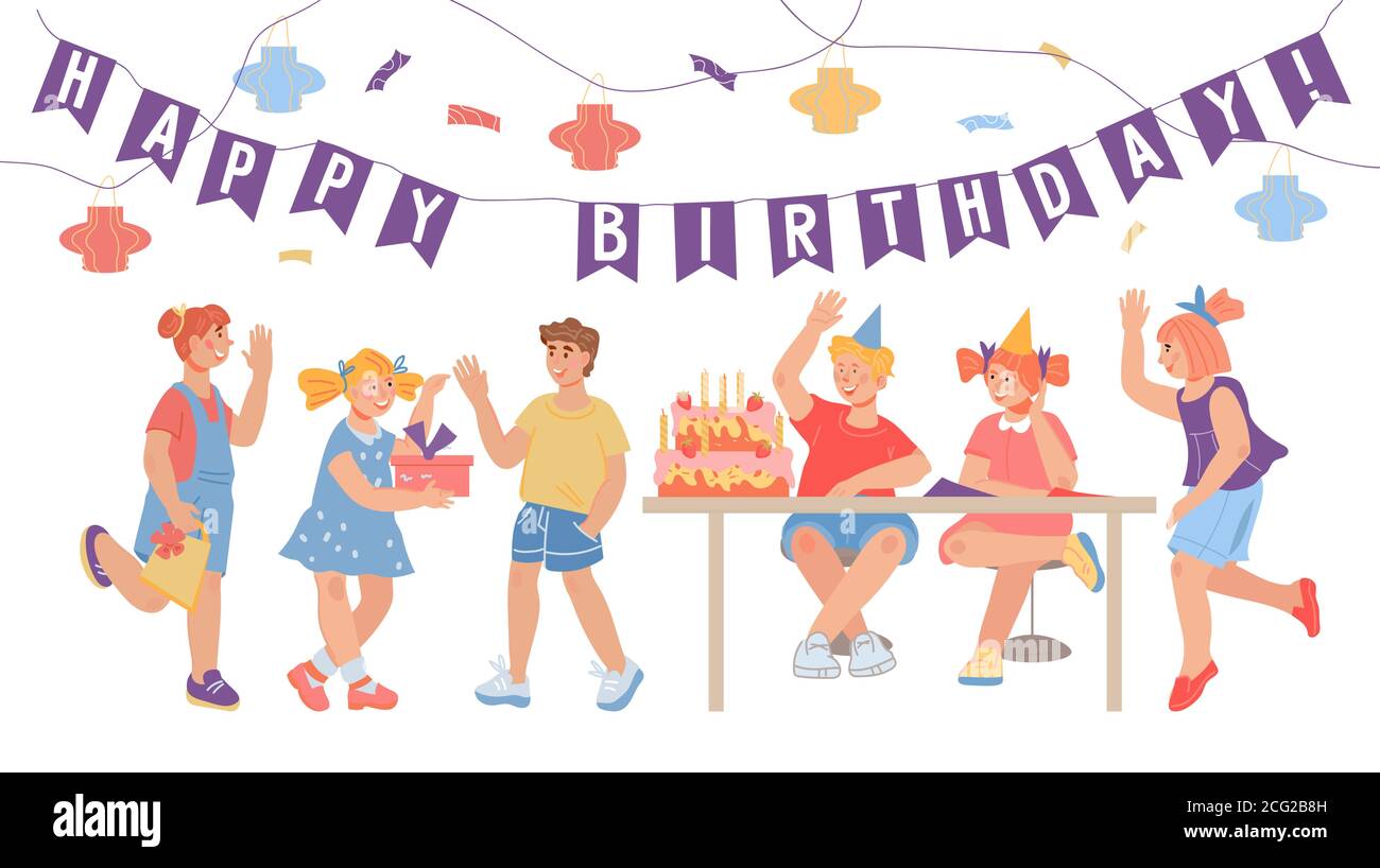 Background or layout of invitation or greeting card for children ...