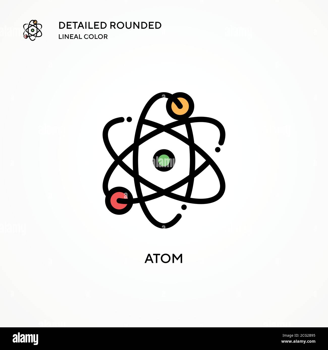 Atom vector icon. Modern vector illustration concepts. Easy to edit and ...