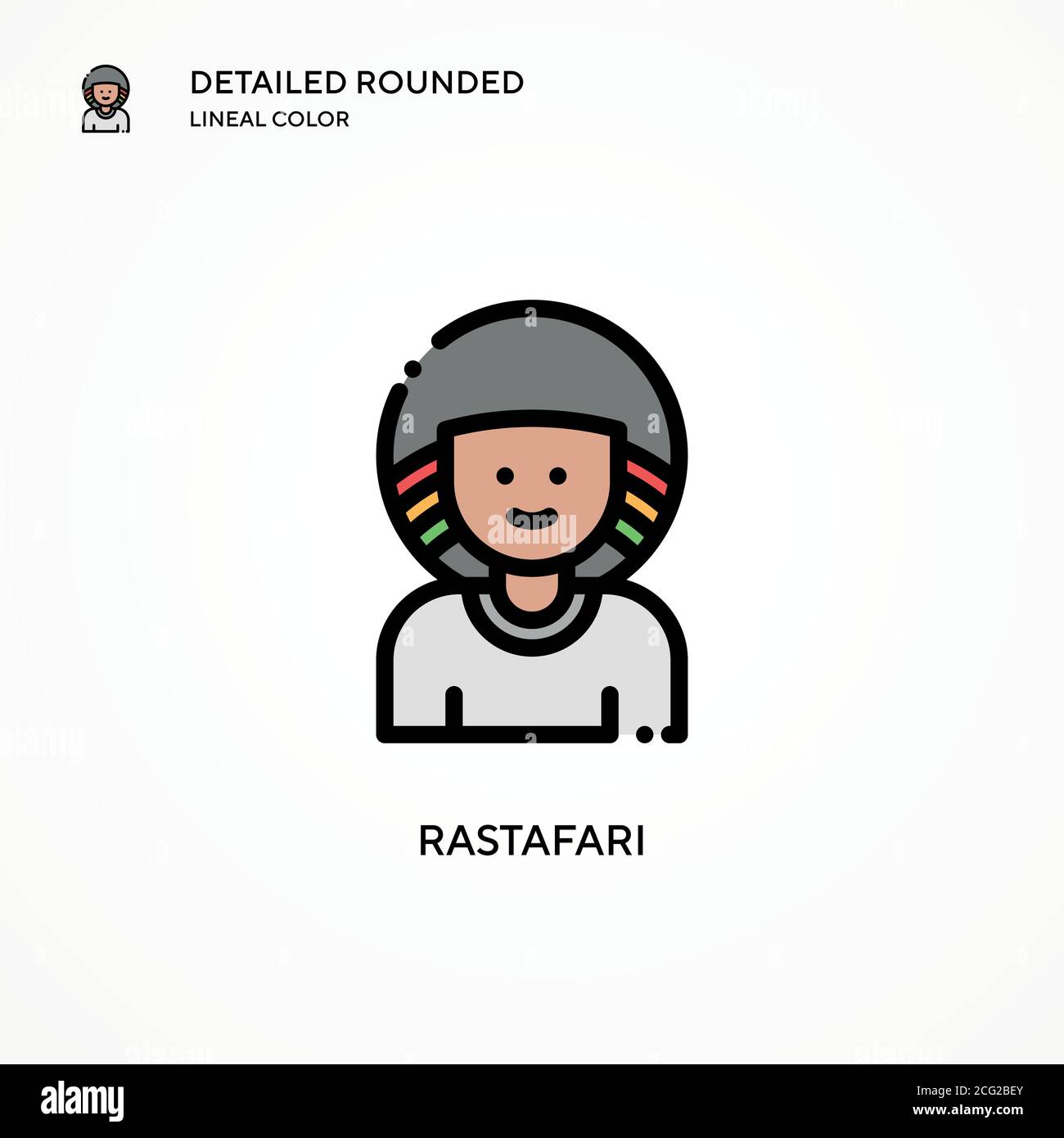 Rastafari vector icon. Modern vector illustration concepts. Easy to ...