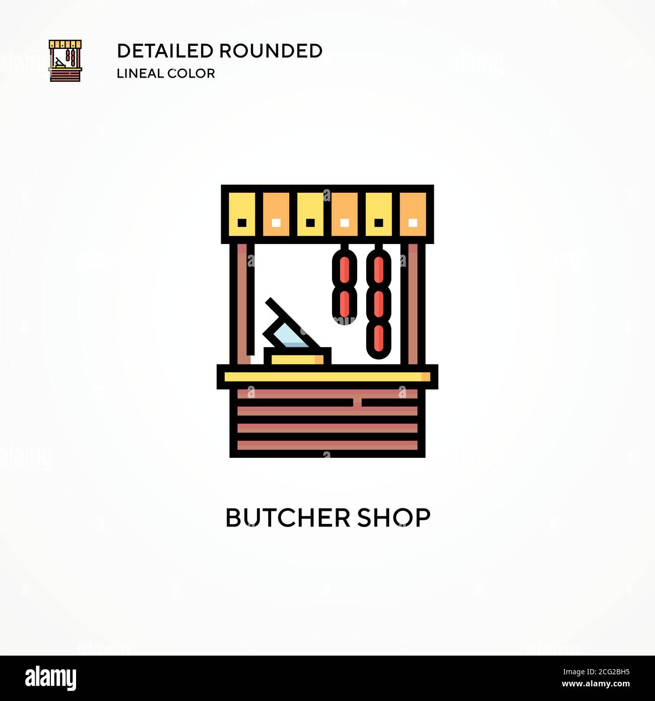 Butcher shop vector icon. Modern vector illustration concepts. Easy to ...