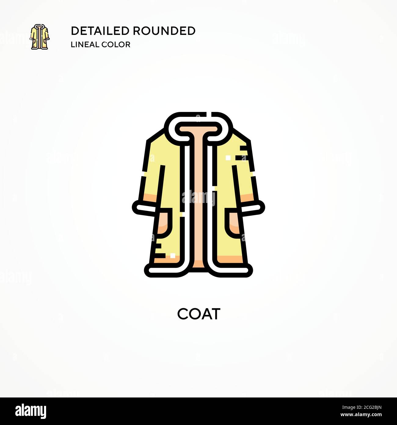 Coat vector icon. Modern vector illustration concepts. Easy to edit and ...