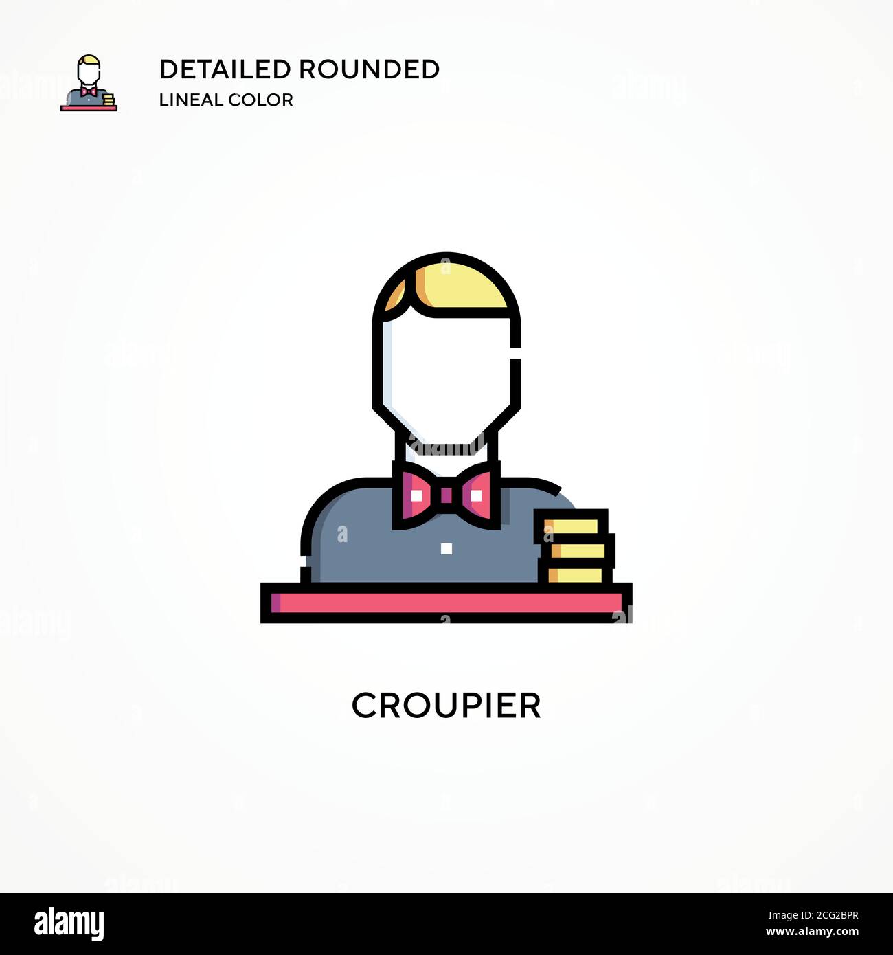 Croupier vector icon. Modern vector illustration concepts. Easy to edit ...
