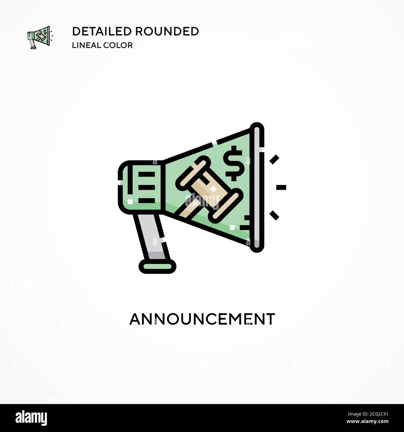Announcement vector icon. Modern vector illustration concepts. Easy to ...