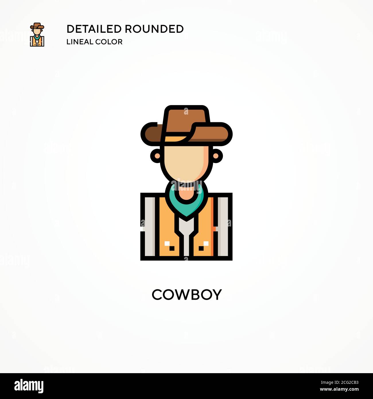 Cowboy vector icon. Modern vector illustration concepts. Easy to edit ... Cowboy vector icon. Modern vector illustration concepts. Easy to edit ...