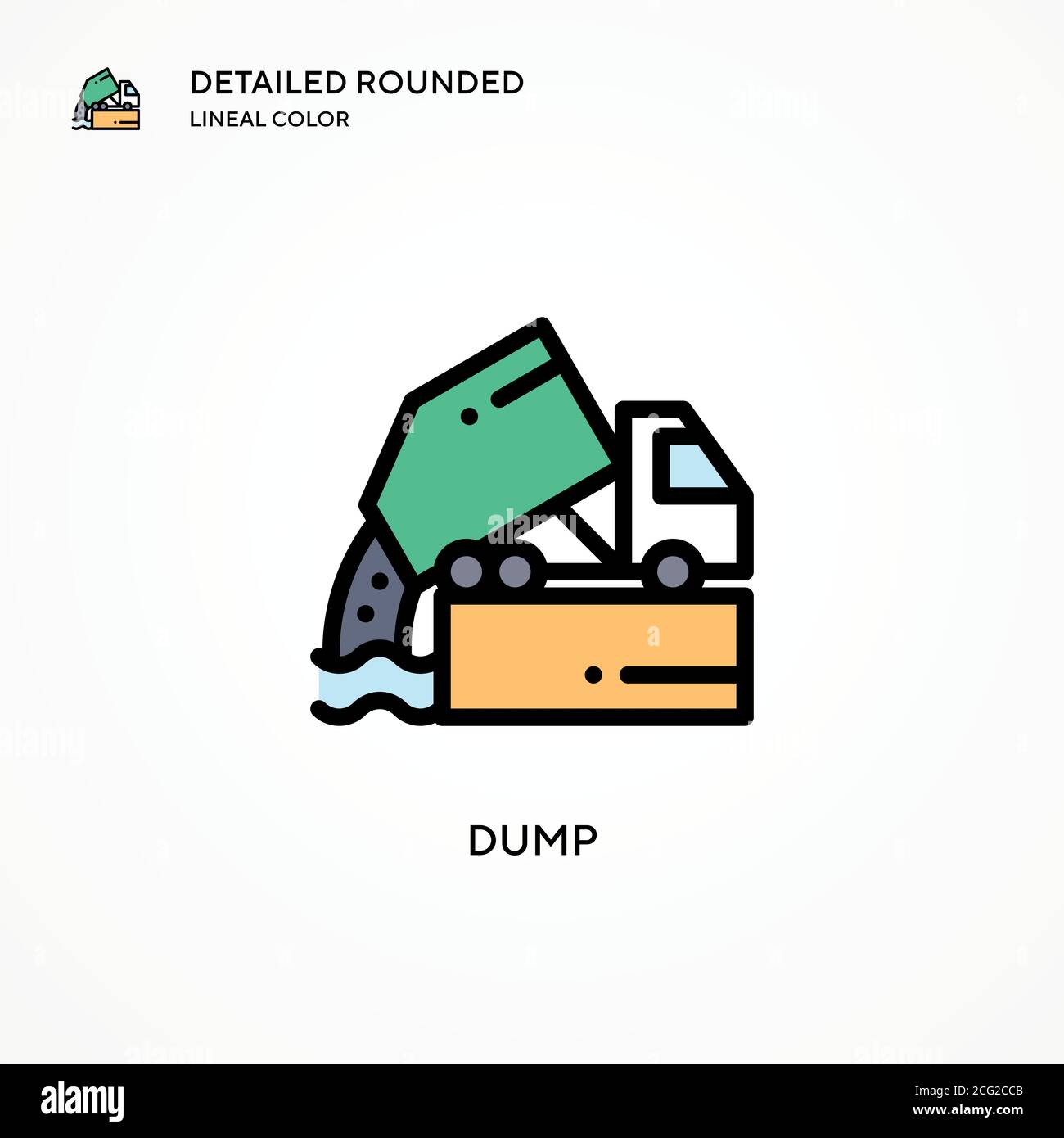 Landfill tractor garbage Stock Vector Images - Alamy