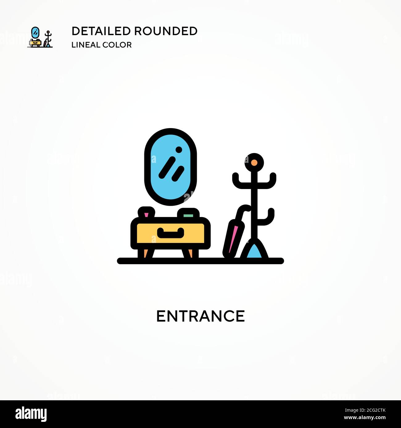 Entrance vector icon. Modern vector illustration concepts. Easy to edit ...