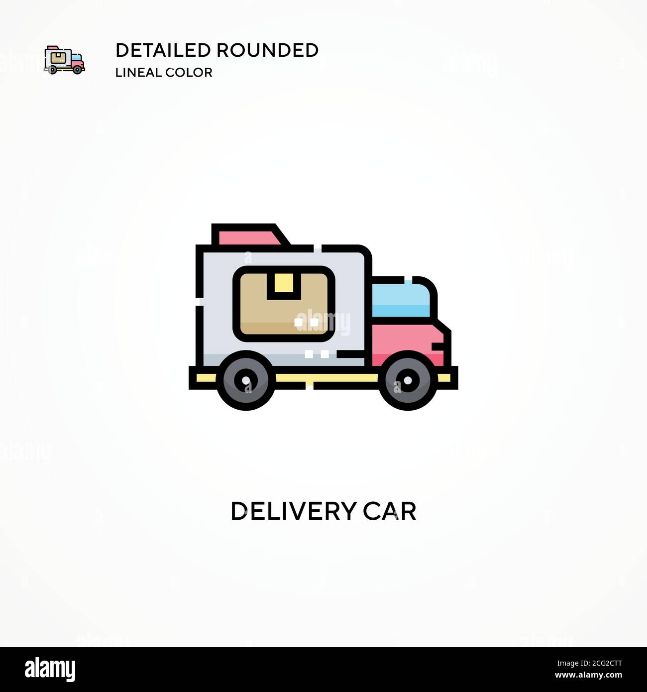 Delivery car vector icon. Modern vector illustration concepts. Easy to ...
