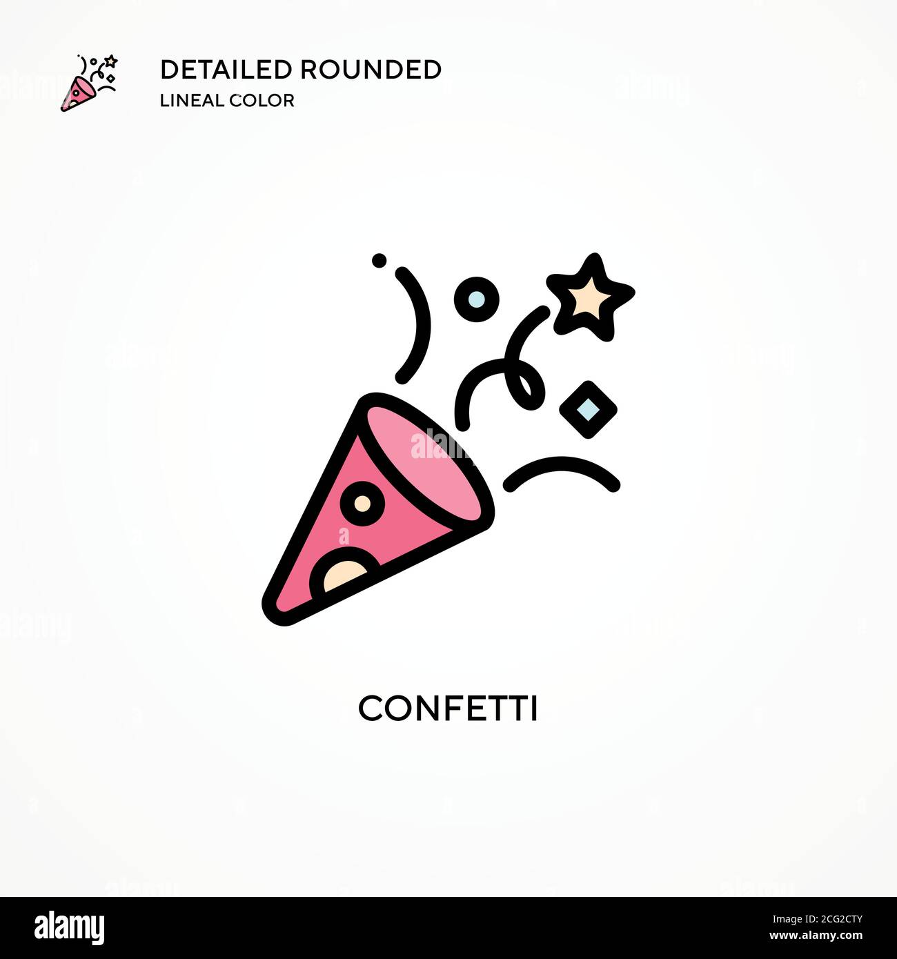 Confetti vector icon. Modern vector illustration concepts. Easy to edit ...