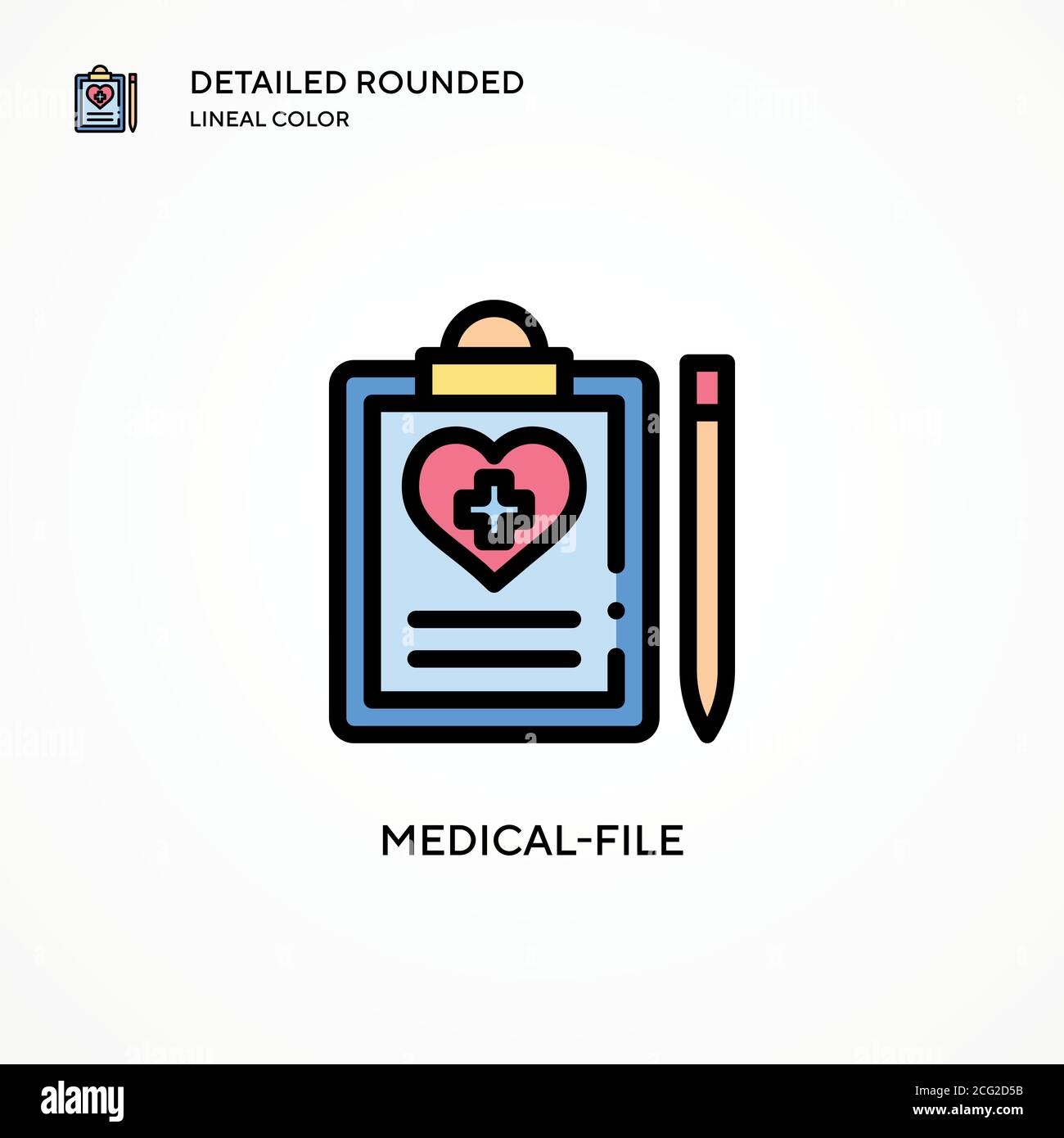 Medical-file vector icon. Modern vector illustration concepts. Easy to ...