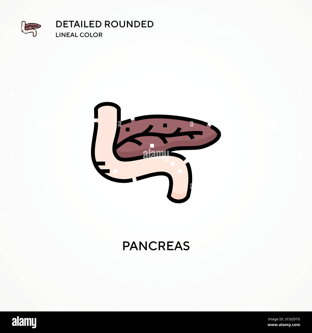 Pancreas vector icon. Modern vector illustration concepts. Easy to edit ...