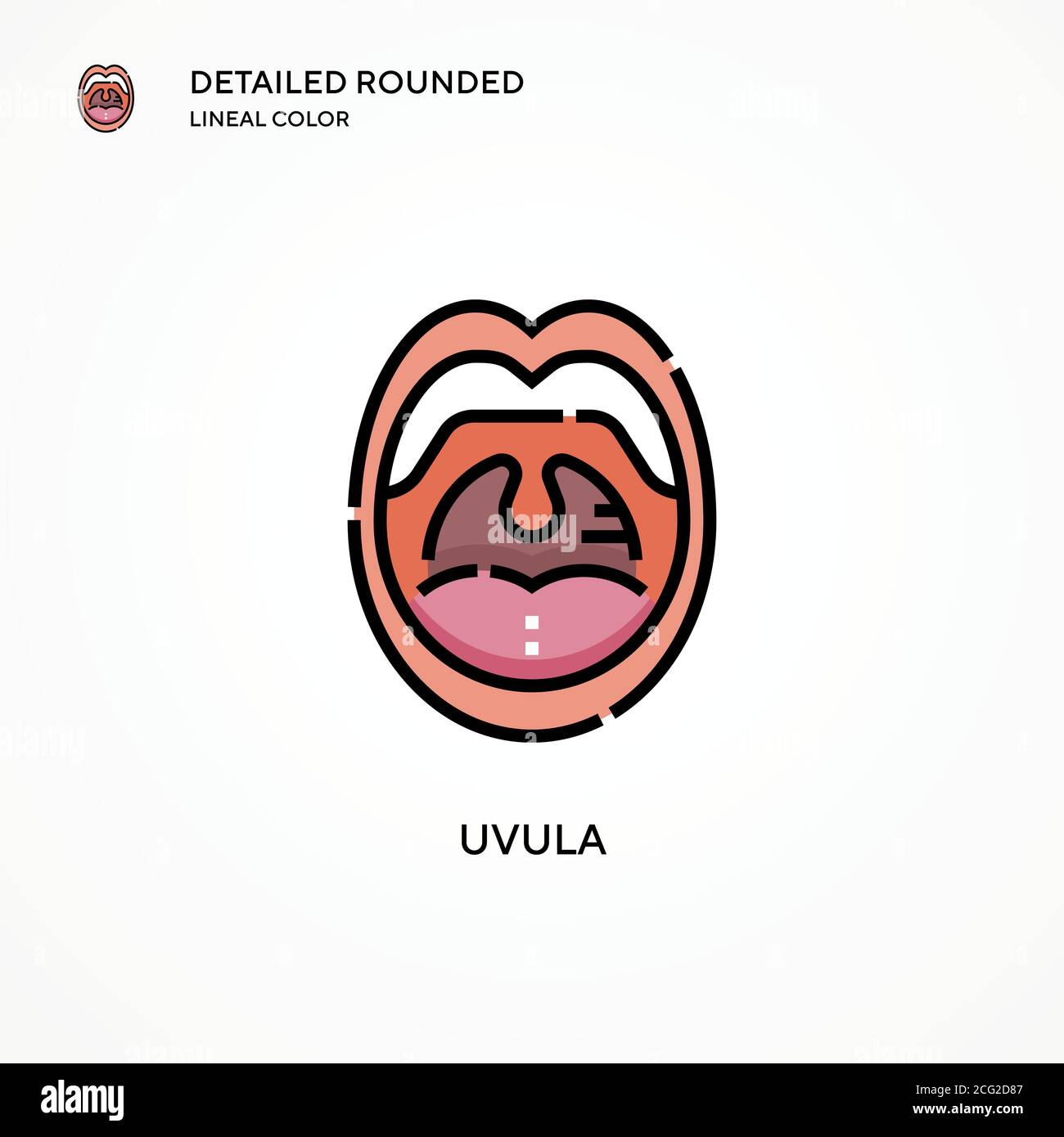 Uvula vector icon. Modern vector illustration concepts. Easy to edit ...