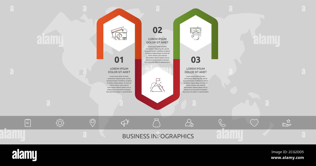 Infographic business timeline vector icons hi-res stock photography and ...