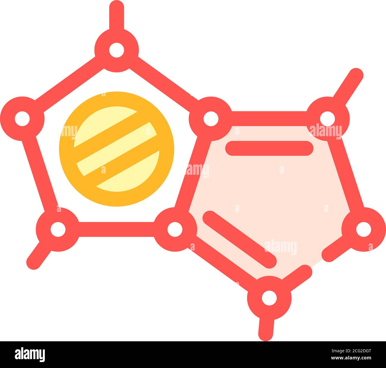 molecular structure color icon vector isolated illustration Stock ...