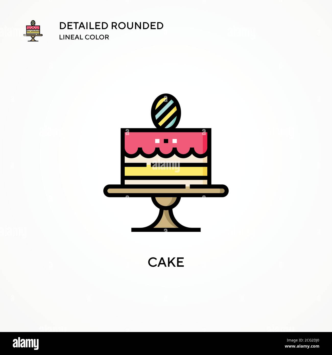 Cake vector icon. Modern vector illustration concepts. Easy to edit and ...
