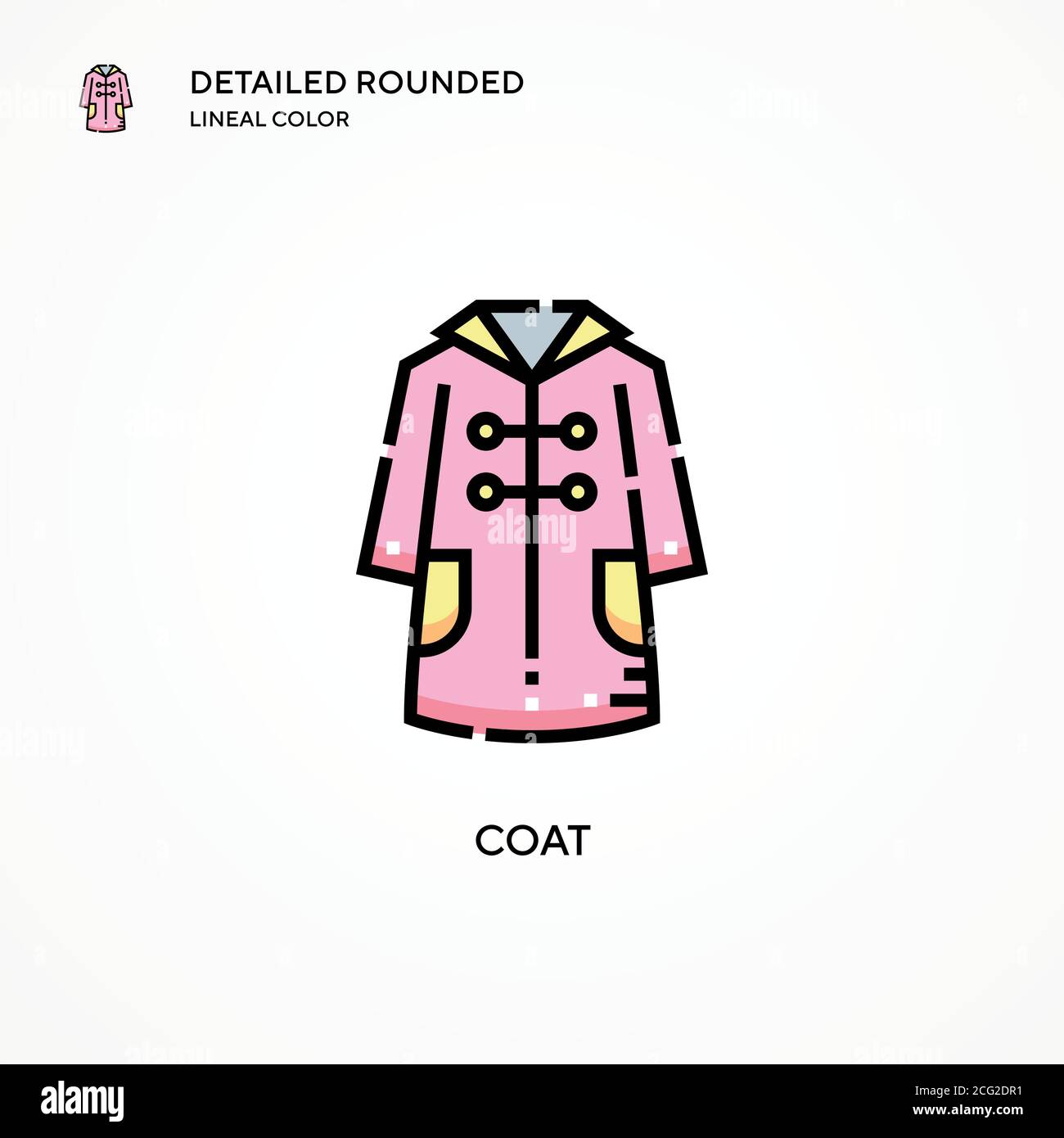Coat vector icon. Modern vector illustration concepts. Easy to edit and ...