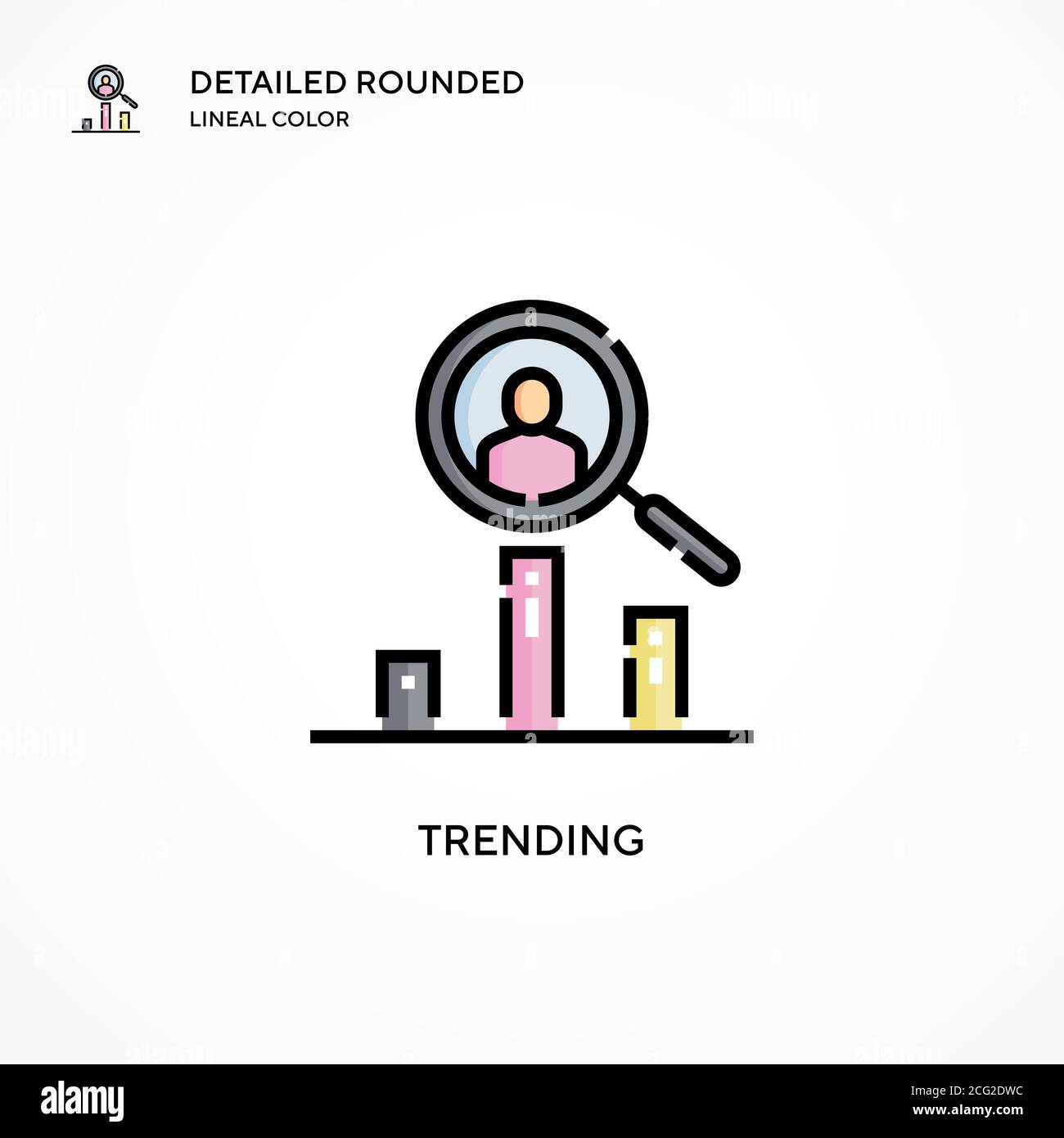 Trending vector icon. Modern vector illustration concepts. Easy to edit ...