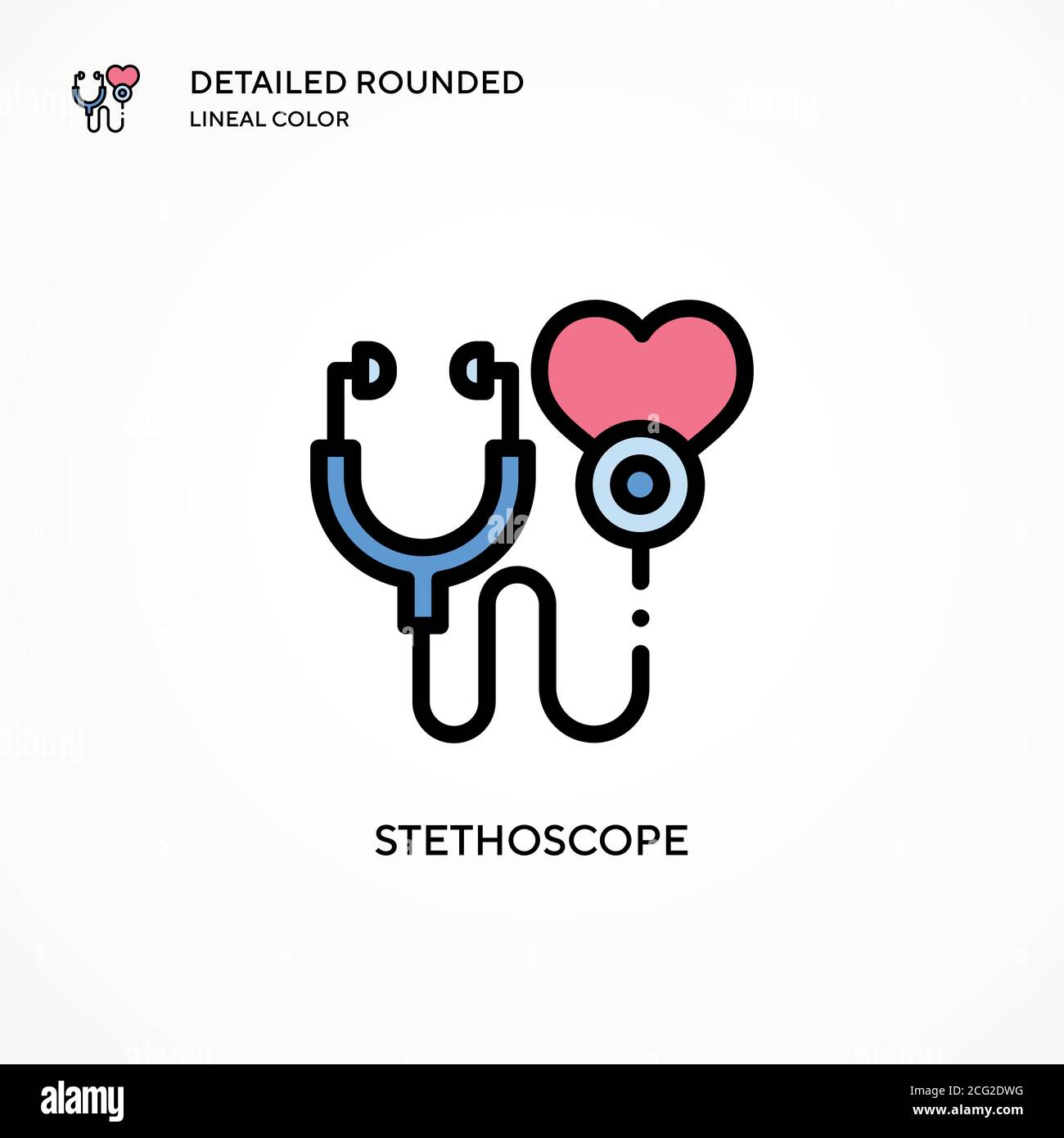 Stethoscope vector icon. Modern vector illustration concepts. Easy to ...