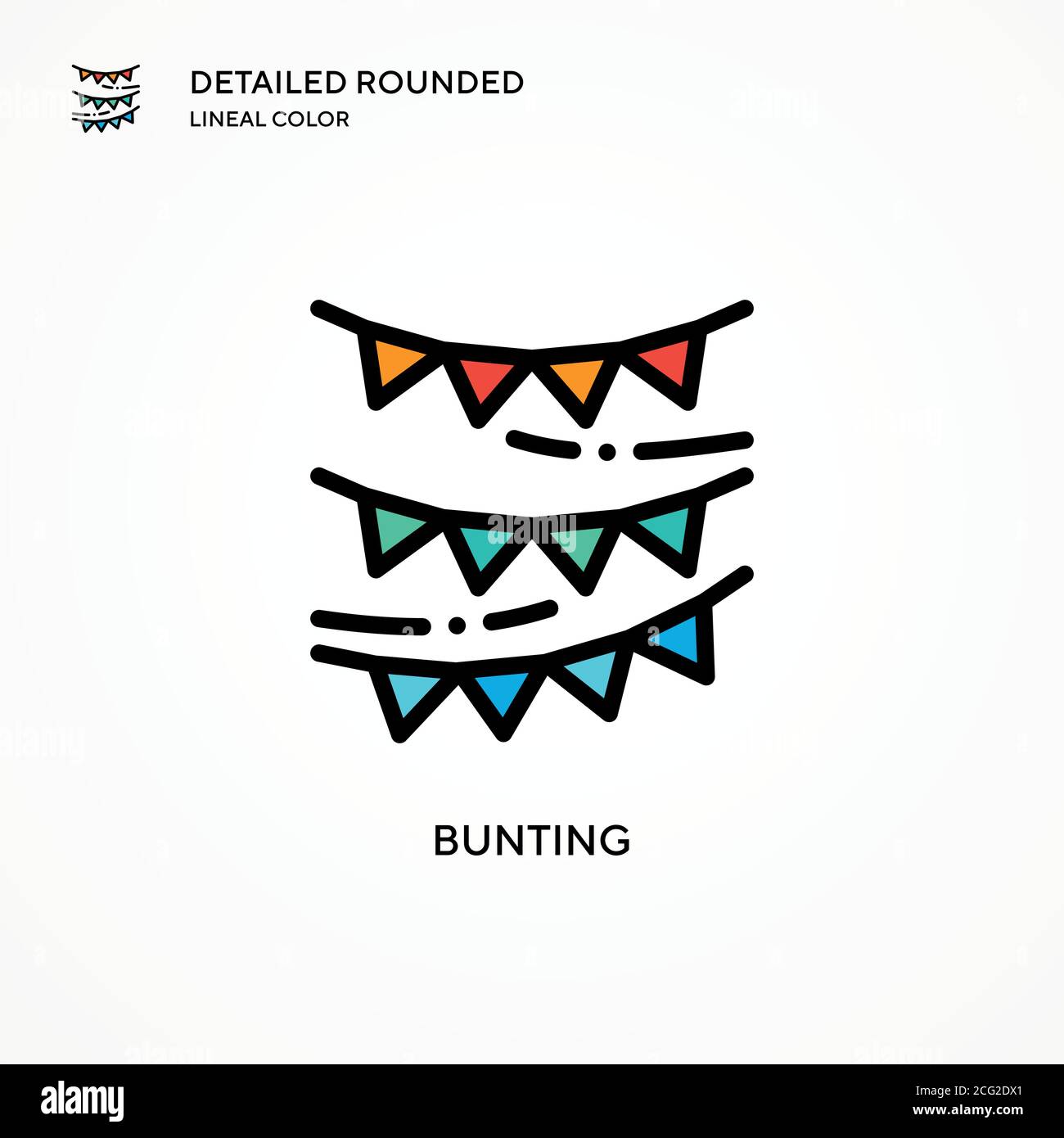 Bunting vector icon. Modern vector illustration concepts. Easy to edit ...
