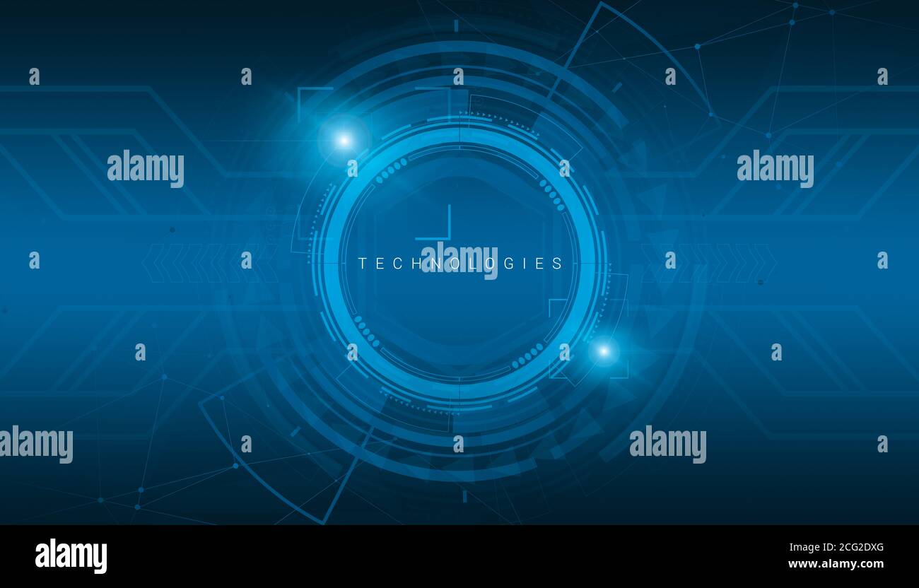 Futuristic binary code circle hud hi-res stock photography and images ...