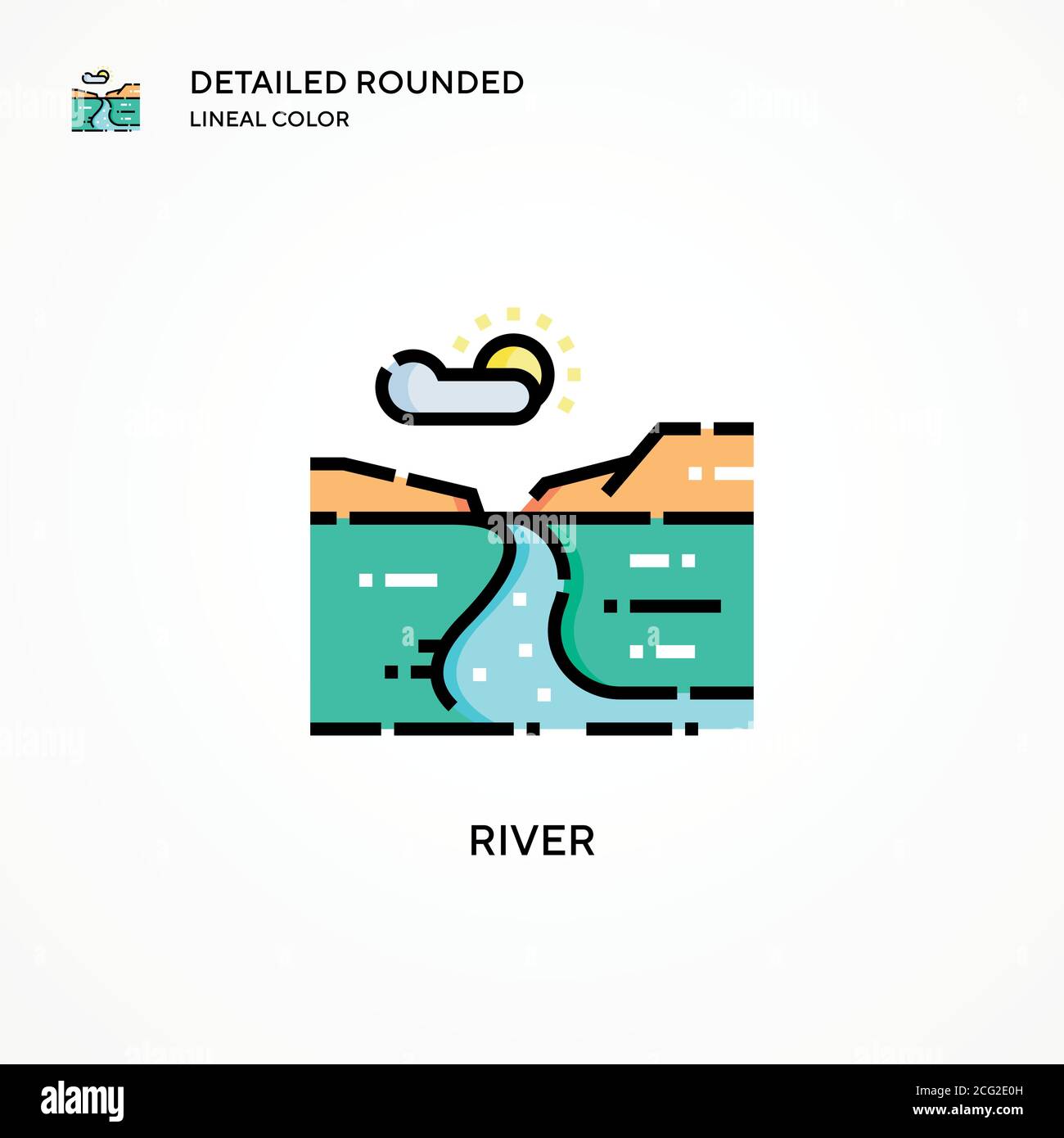River vector icon. Modern vector illustration concepts. Easy to edit ...